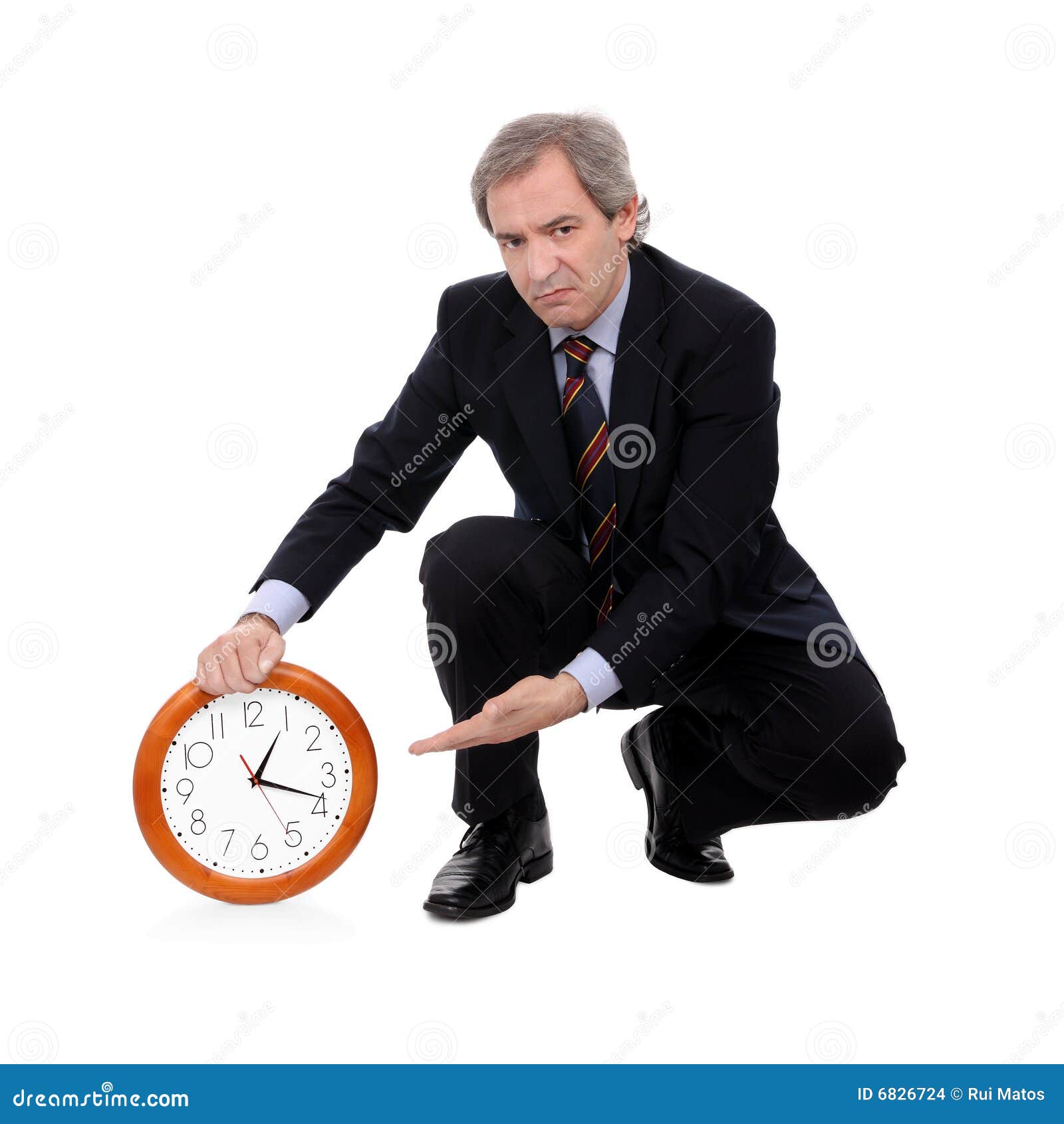 Angry Businessman and Clock Stock Photo - Image of angry, angered: 6826724