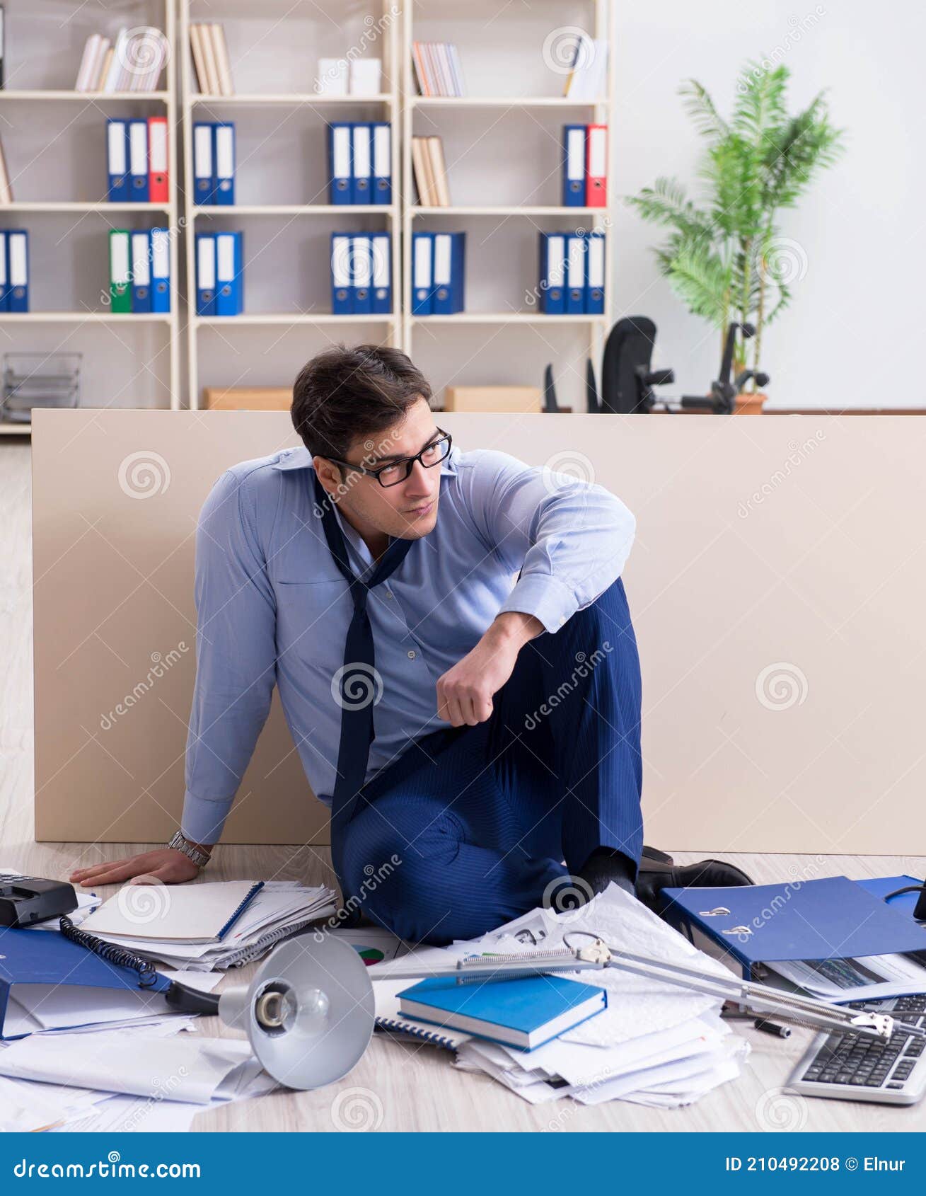 Angry Businessman Frustrated with Too Much Work Stock Photo - Image of ...