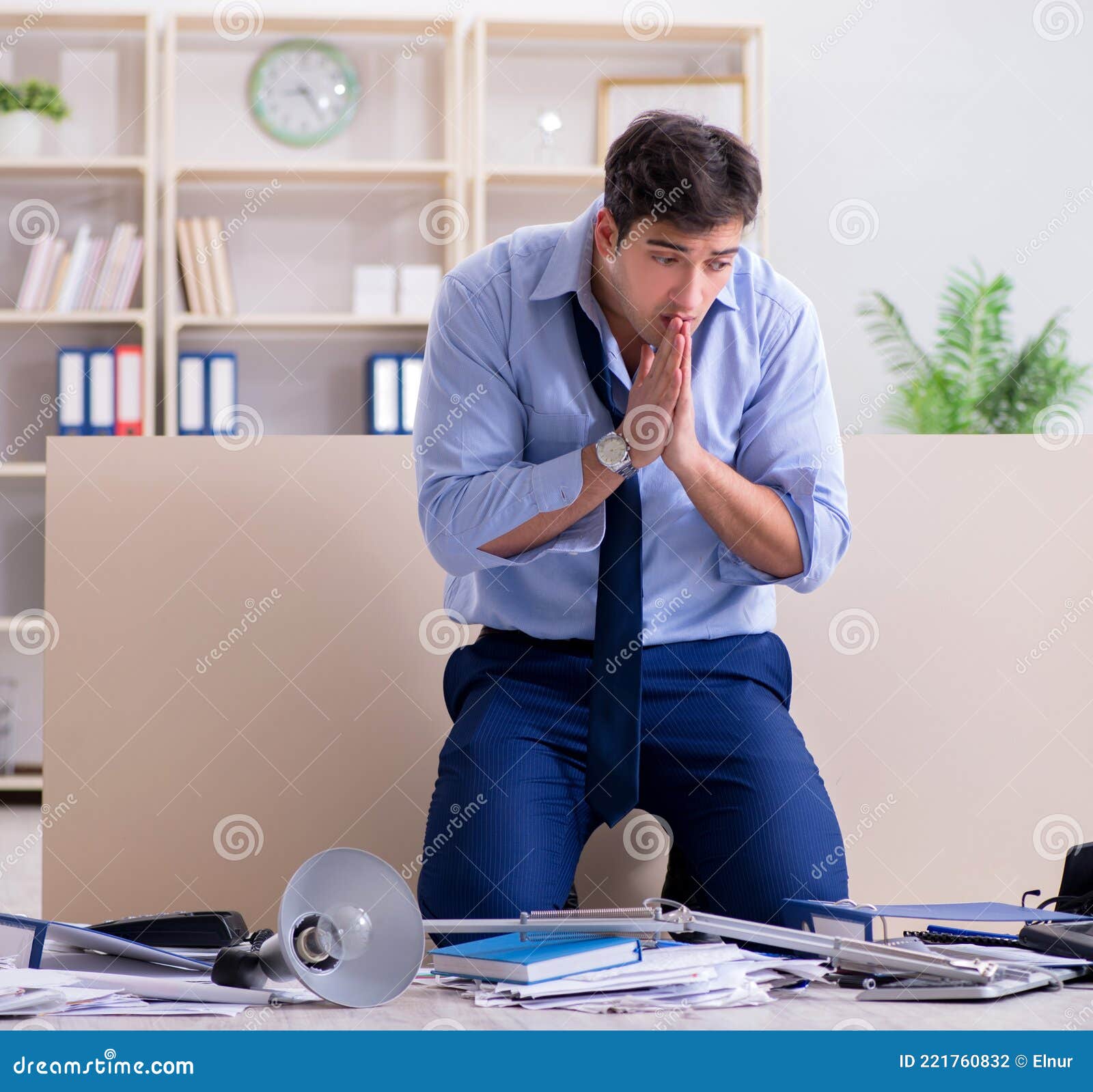 Angry Businessman Frustrated with Too Much Work Stock Photo - Image of ...