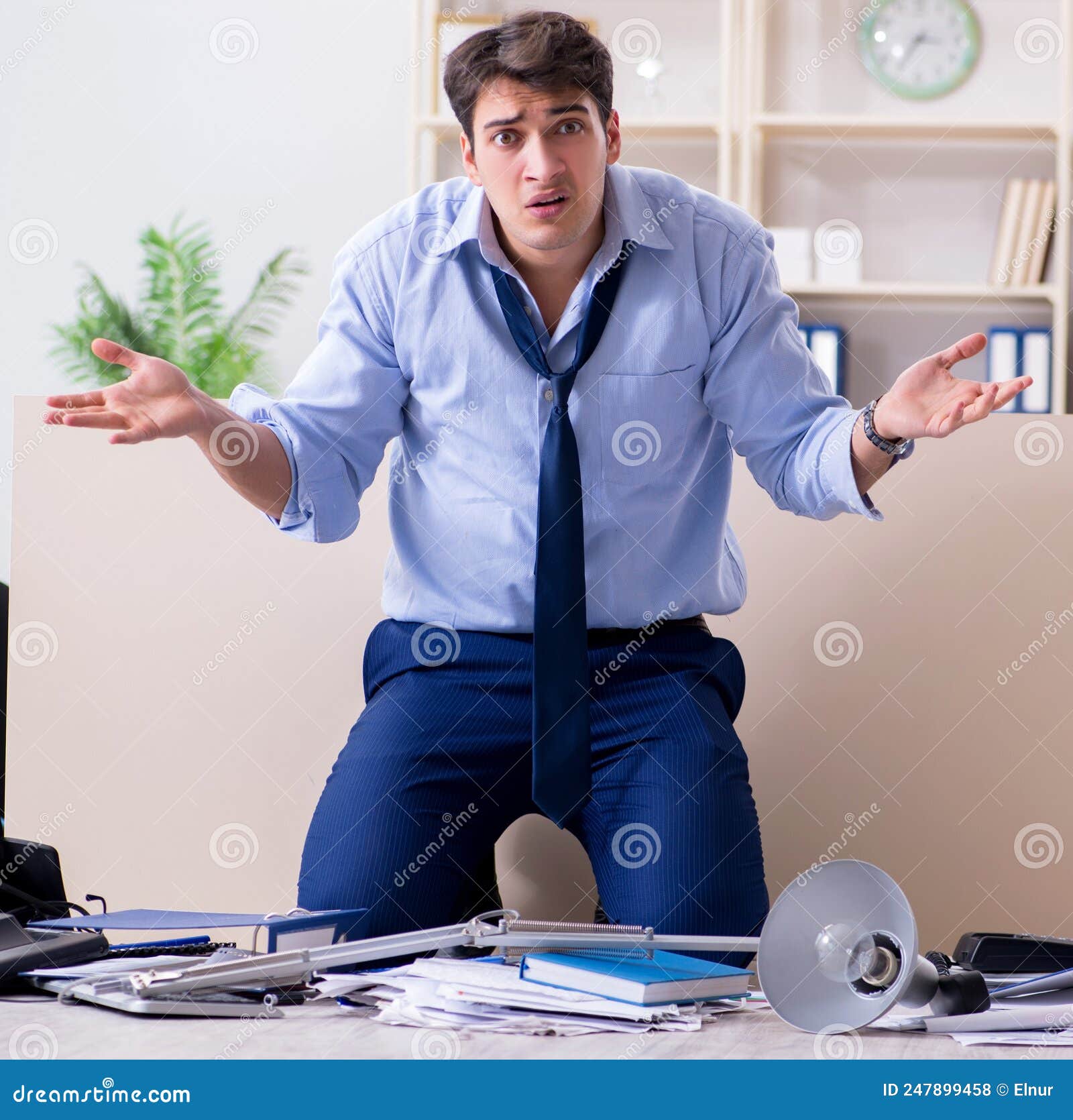 Angry Businessman Frustrated with Too Much Work Stock Photo - Image of ...