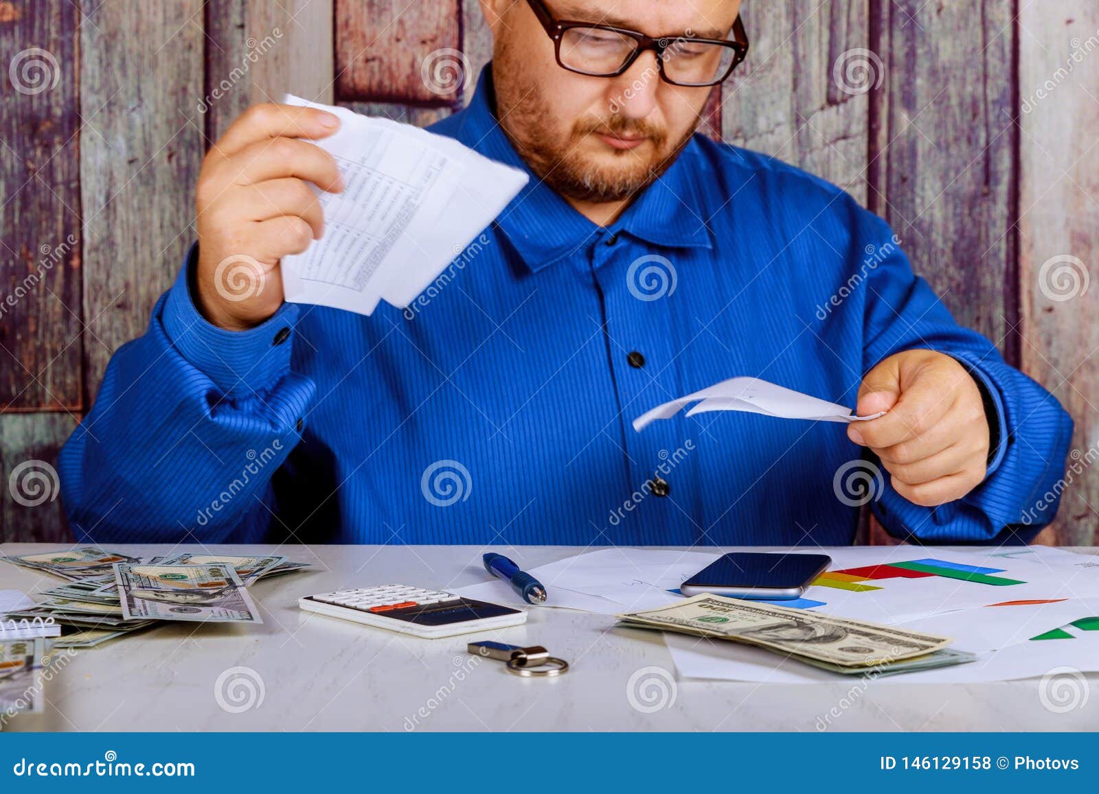 Angry Businessman Has Stress and Troubles with Bad Reports, he Breaks ...