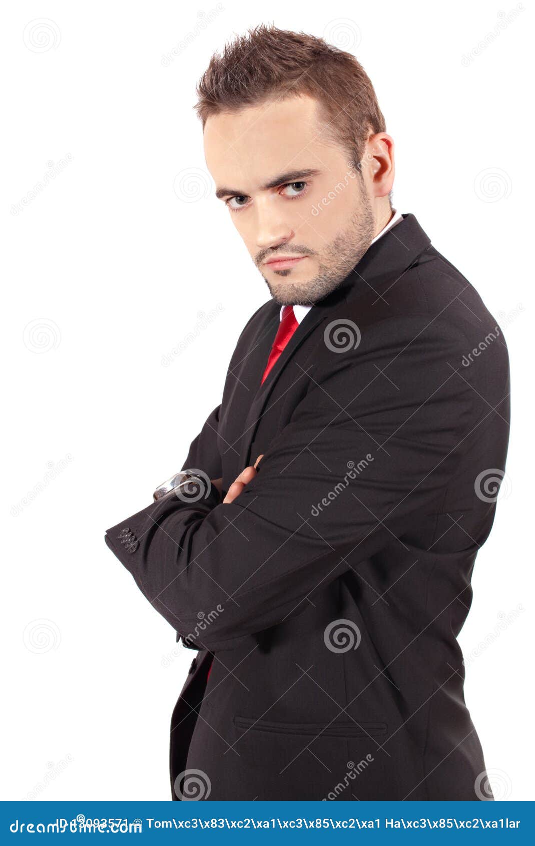 Angry businessman isolated stock image. Image of standing - 13093571