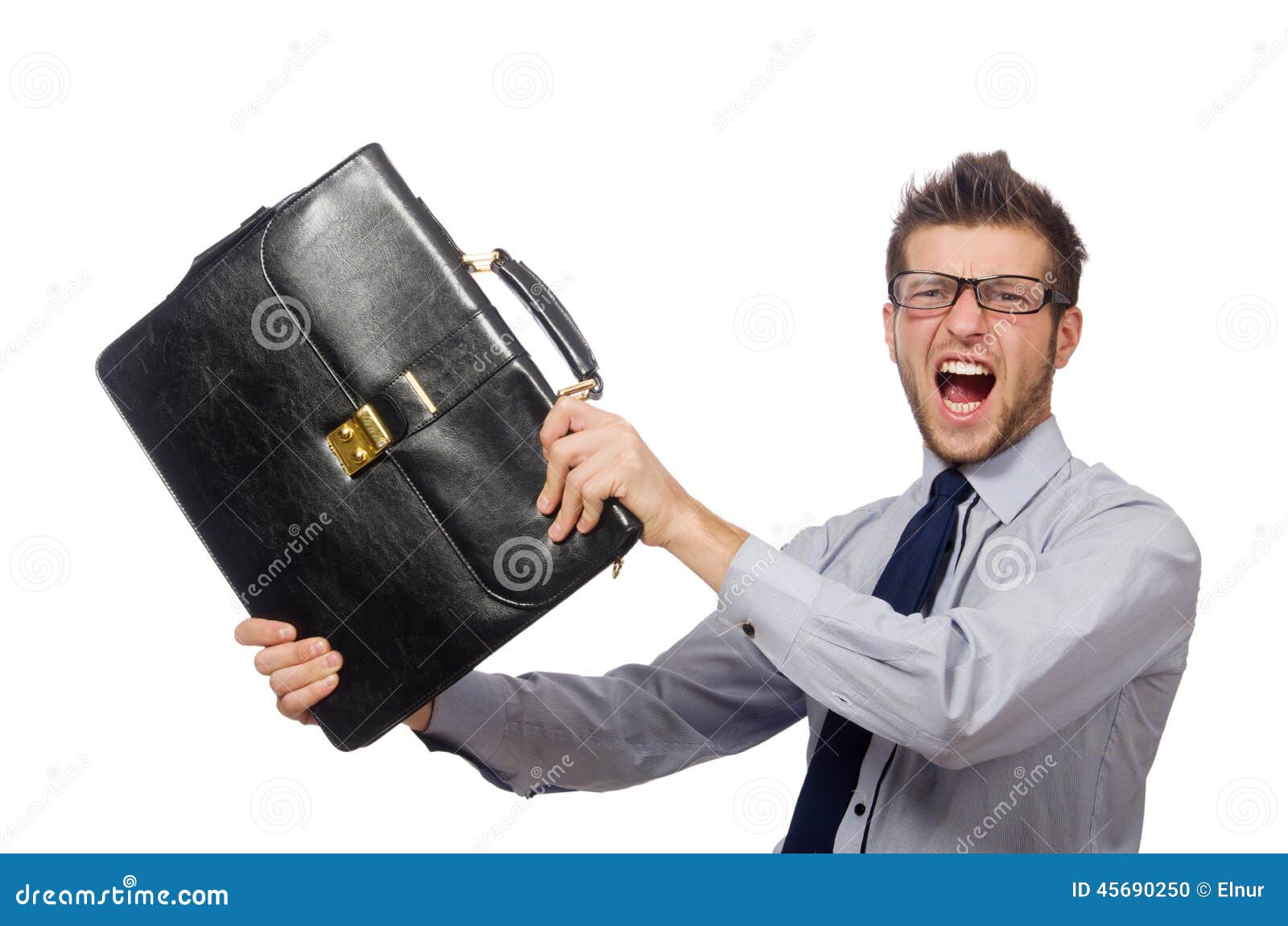 Angry businessman isolated stock photo. Image of elegant - 45690250