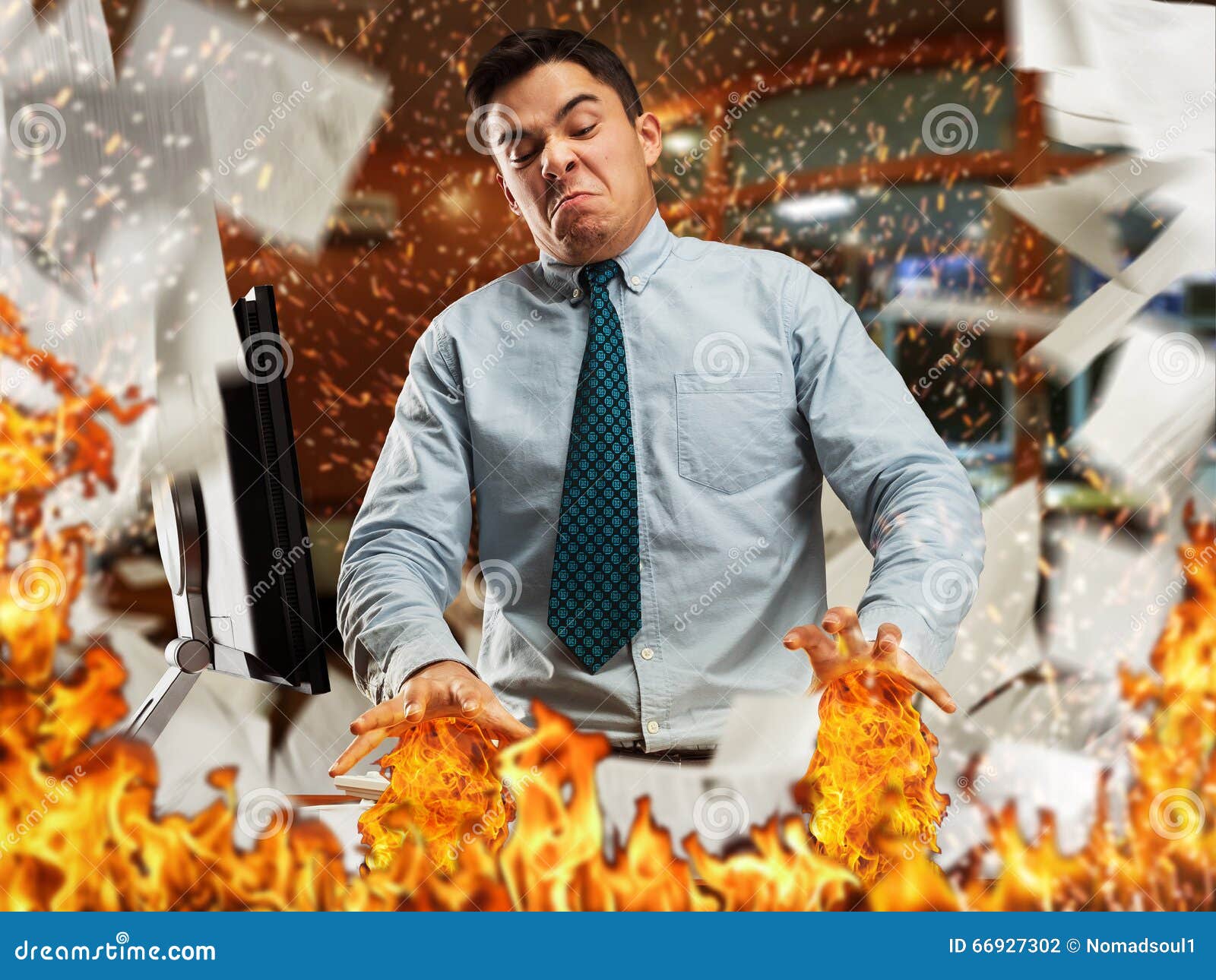 Angry Businessman in the Office Stock Photo - Image of manager, people ...