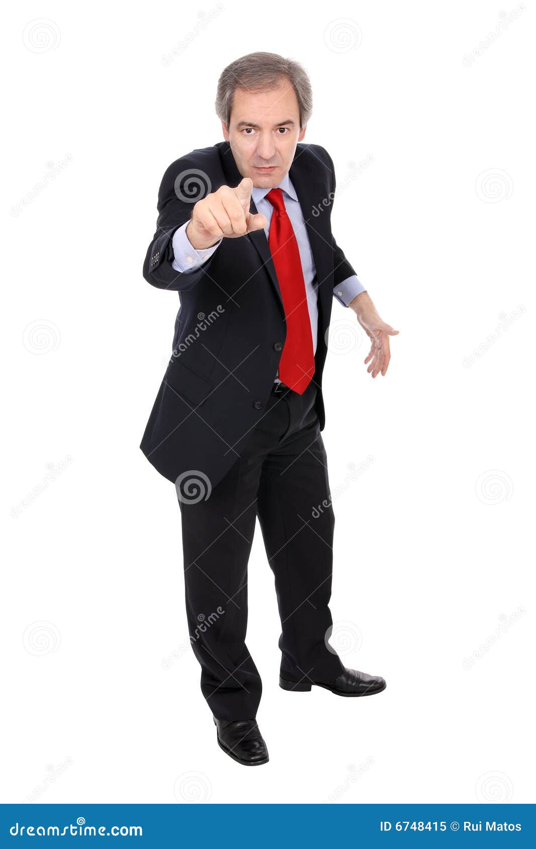 Angry businessman pointing stock image. Image of points - 6748415