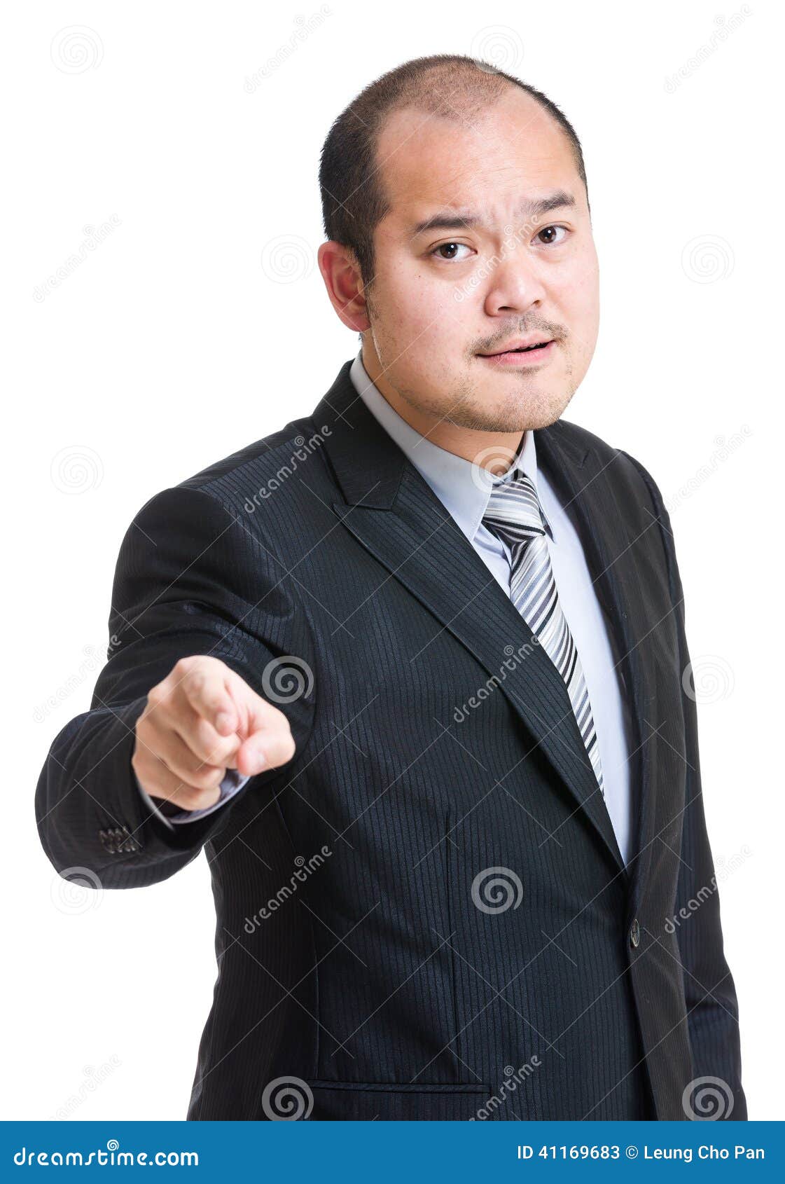 Angry Businessman Pointing To Front Stock Image - Image of danger ...