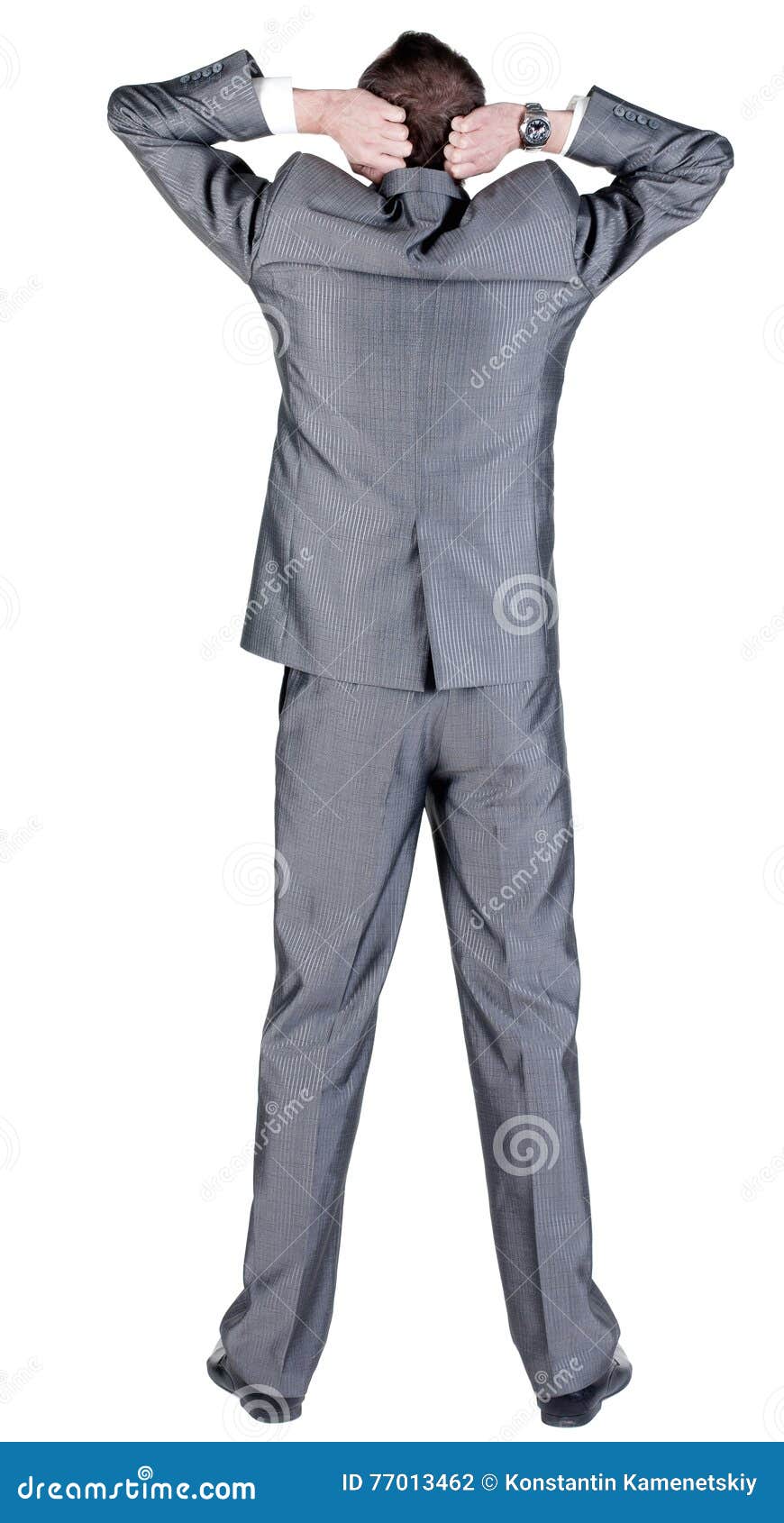 Angry Businessman. Rear View Stock Photo - Image of anger, efficient ...