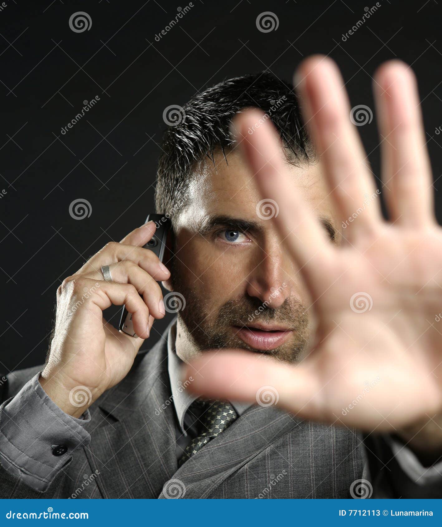 Angry Businessman Saying Stop, Hand Stock Image - Image of people ...