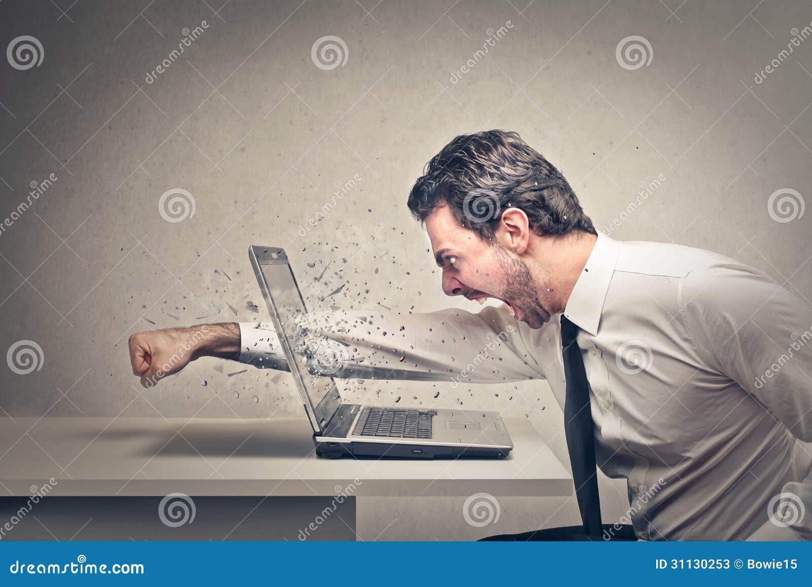 Angry businessman stock image. Image of explosion, fist - 31130253