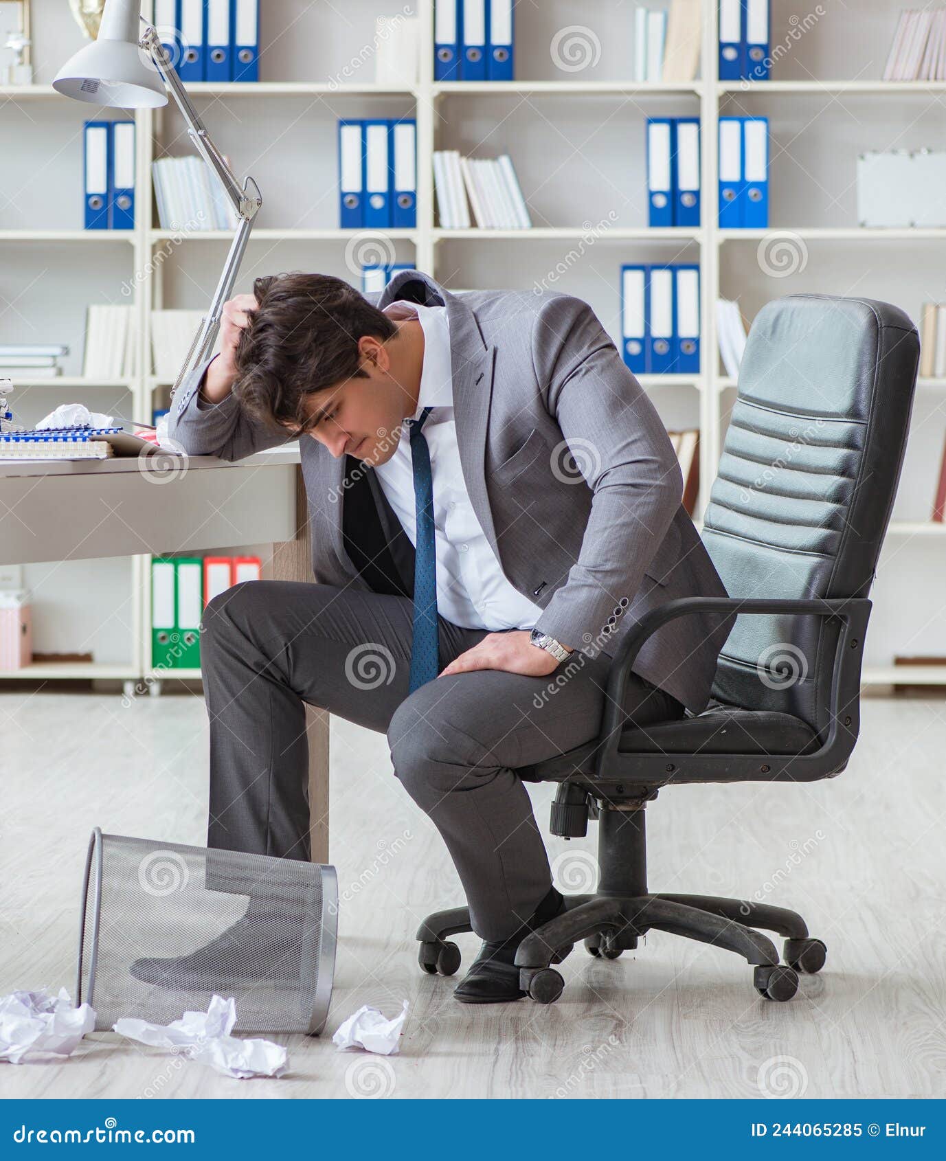 Angry Businessman Shocked Working in the Office Fired Sacked Stock ...