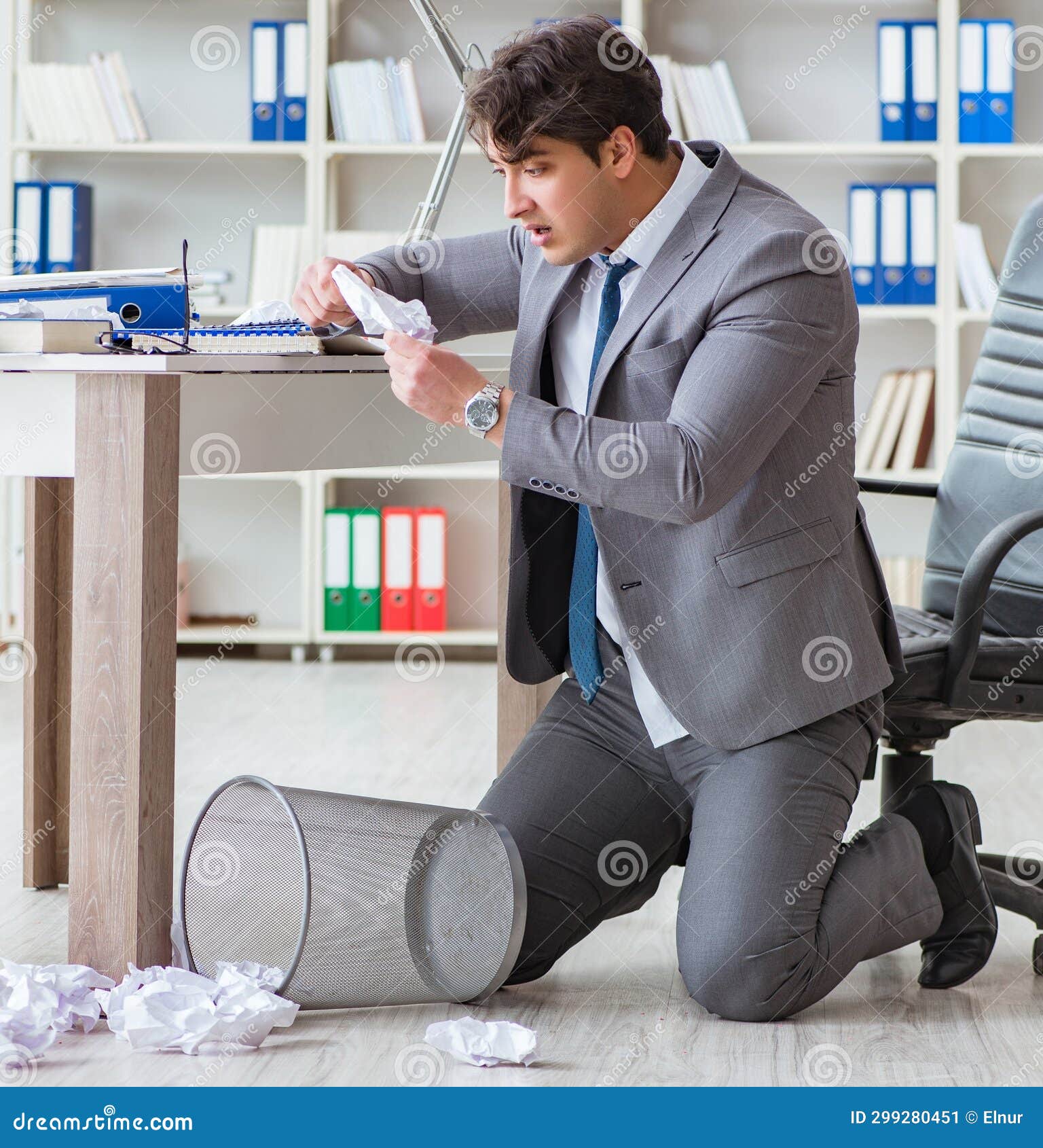 Angry Businessman Shocked Working in the Office Fired Sacked Stock ...