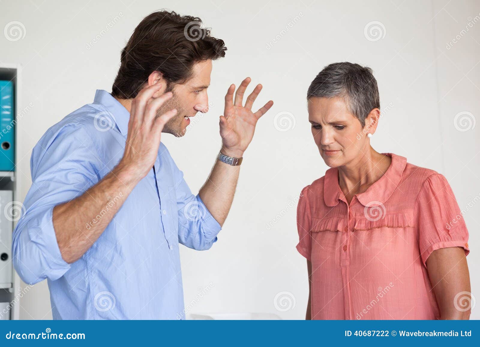 Angry Businessman Shouting at Employee Stock Photo - Image of ...