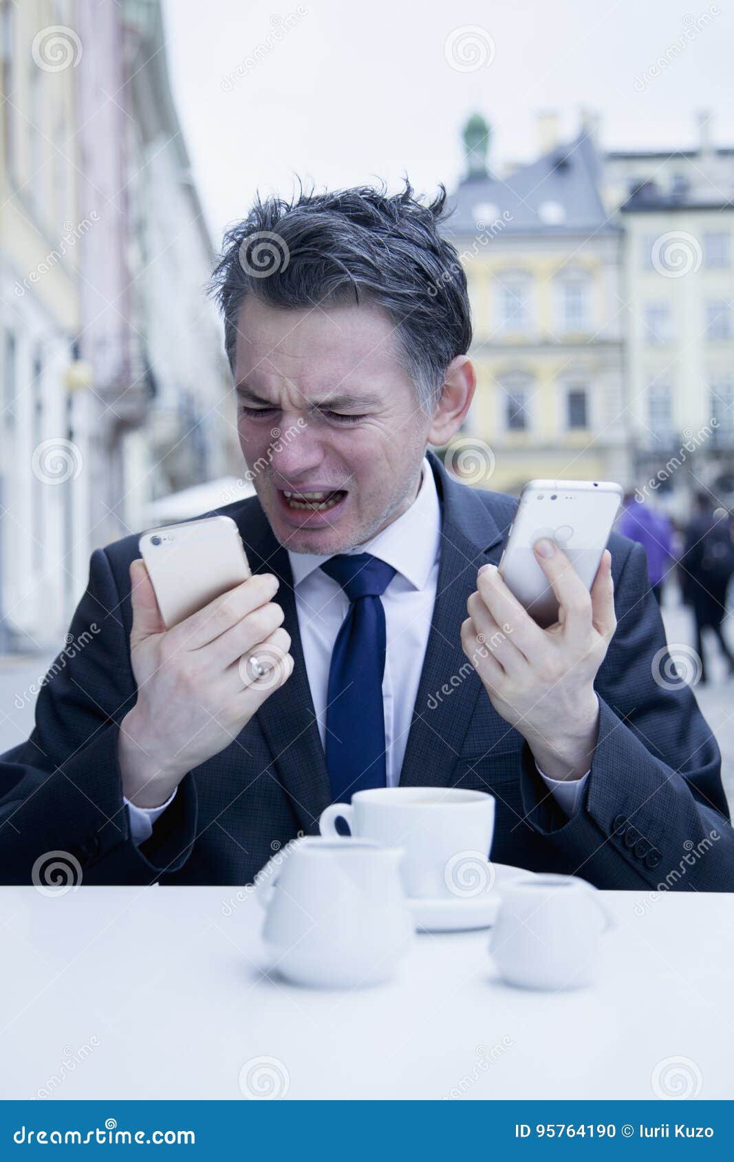 Angry Businessman Shouting on the Phone Stock Photo - Image of ...