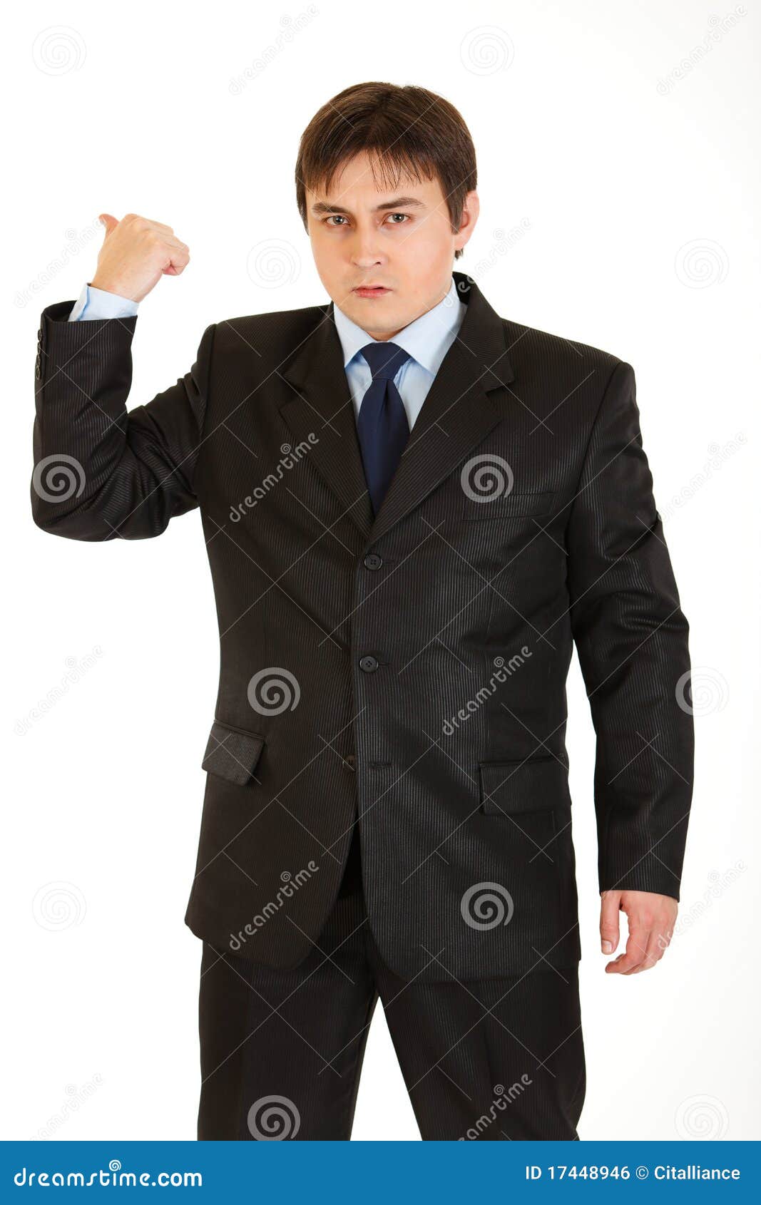 Angry Businessman Showing Get Out Gesture Stock Photo - Image of ...