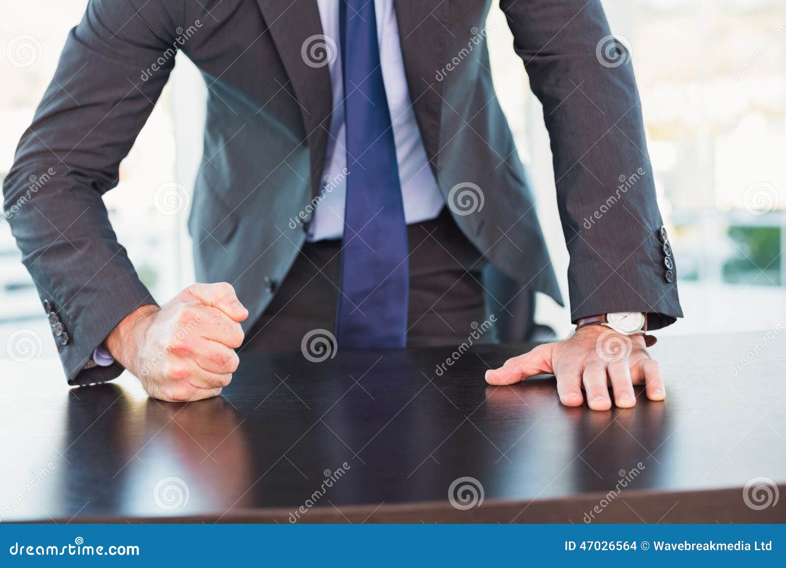 Angry Businessman Thump the Table Stock Photo - Image of businessman ...