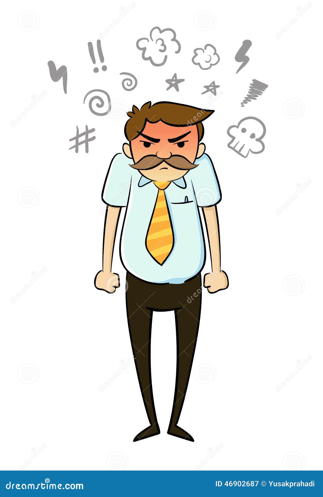 Angry Man Or Businessman Destroyed Computer With Baseball Bat, Vector ...