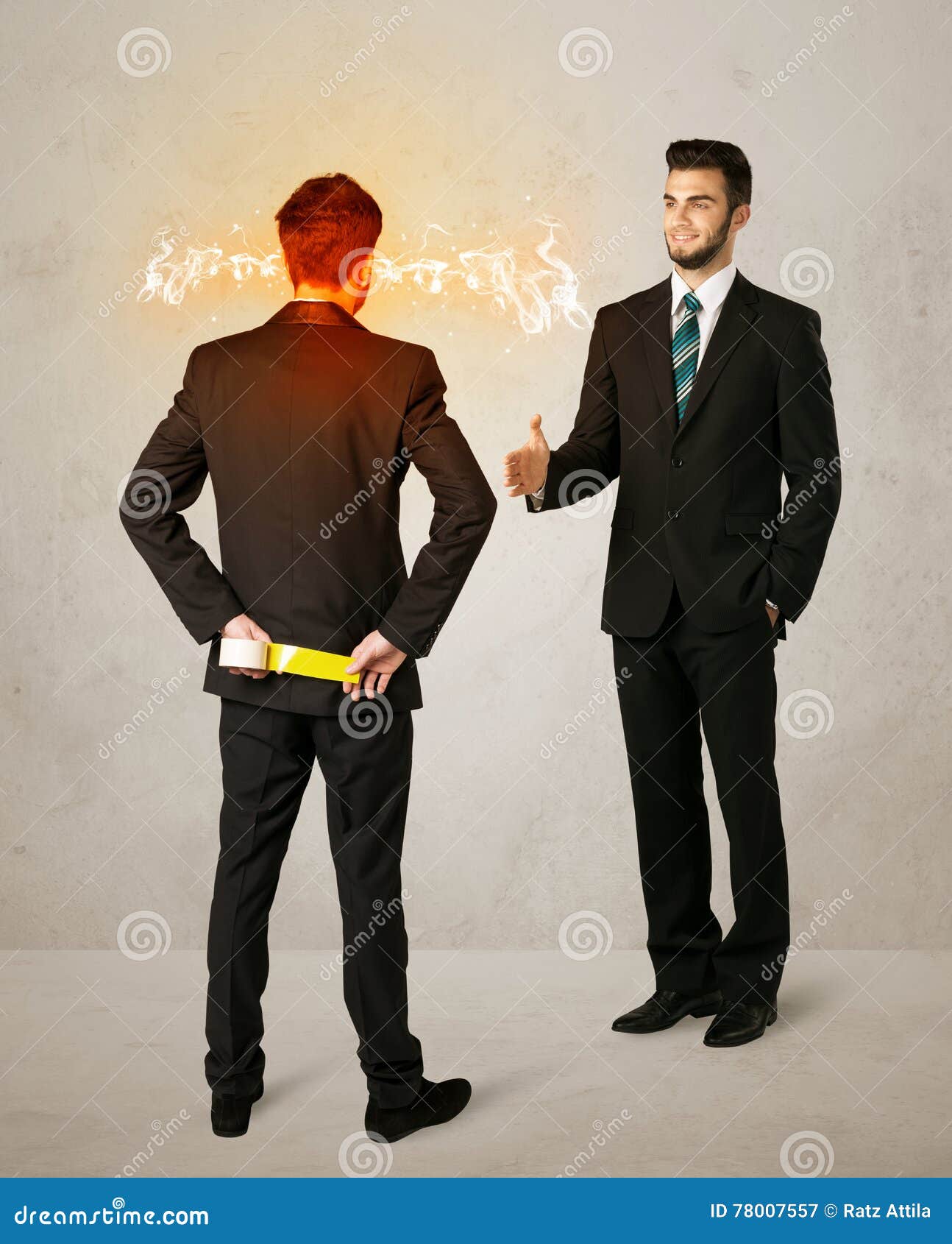 Angry Businessman with Weapon Stock Image - Image of creepy, handshake ...