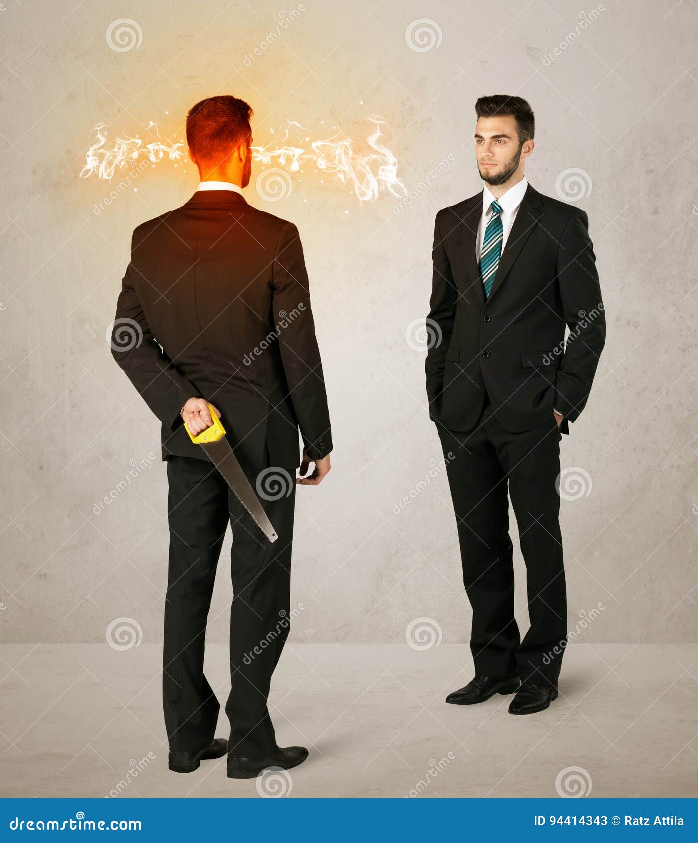 Angry Businessman with Weapon Stock Image - Image of handshake, creepy ...