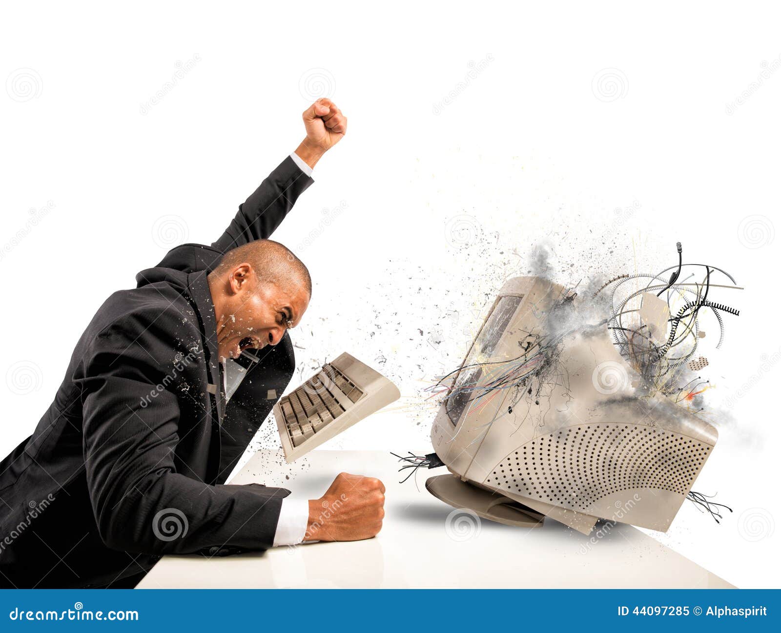Angry businessman stock image. Image of break, agression - 44097285