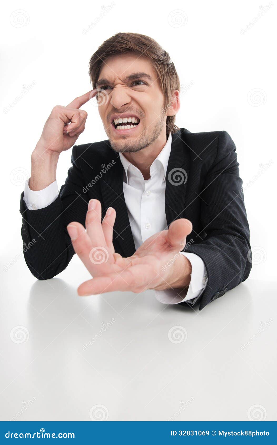 Angry businessman. a stock image. Image of hand, ideas - 32831069