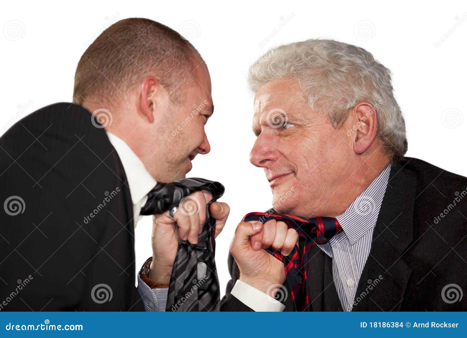 Angry Businessmen Fighting With Keyboards Royalty-Free Stock Photo ...