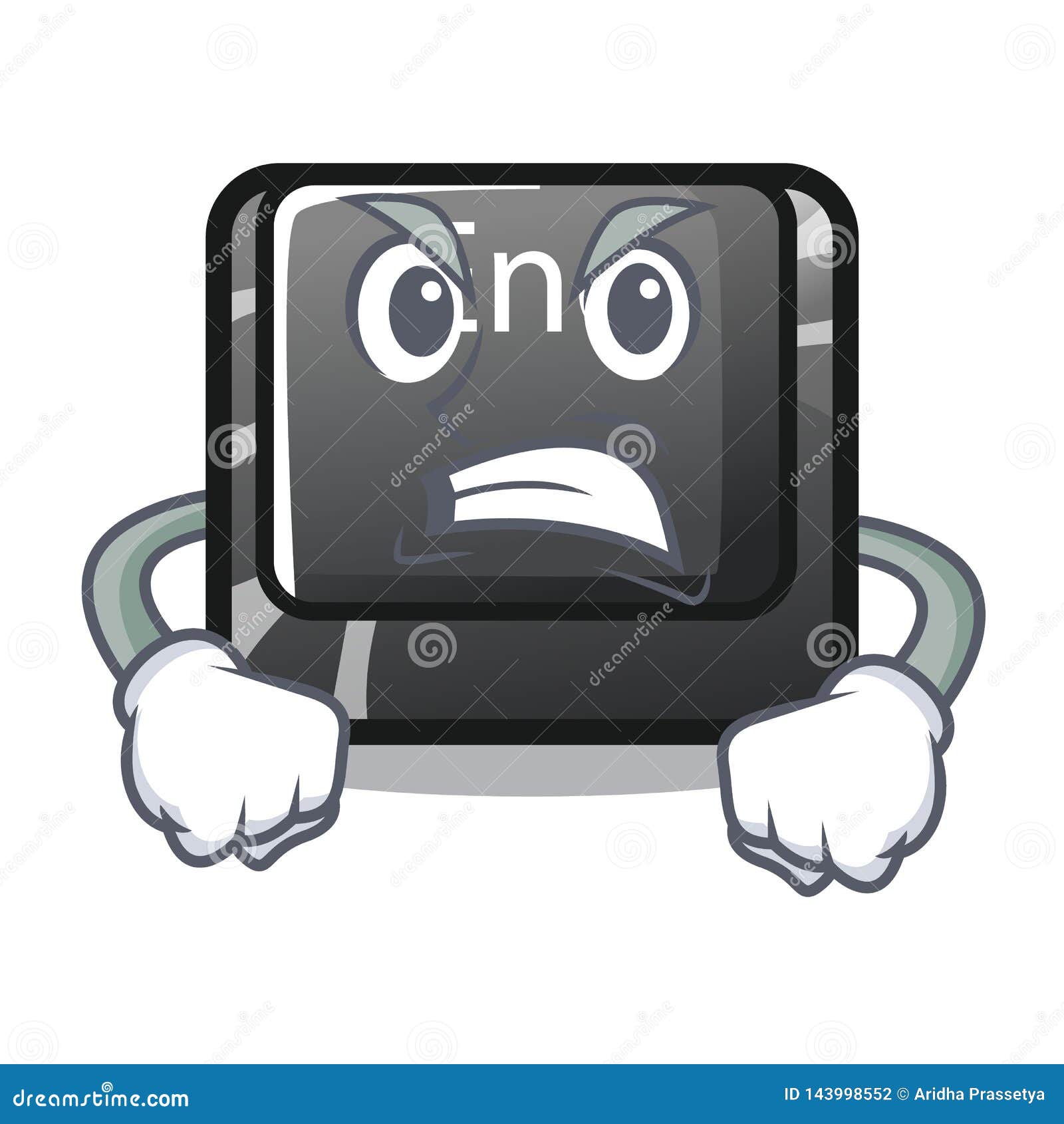 Angry Button End Isolated in the Cartoon Stock Vector - Illustration of ...
