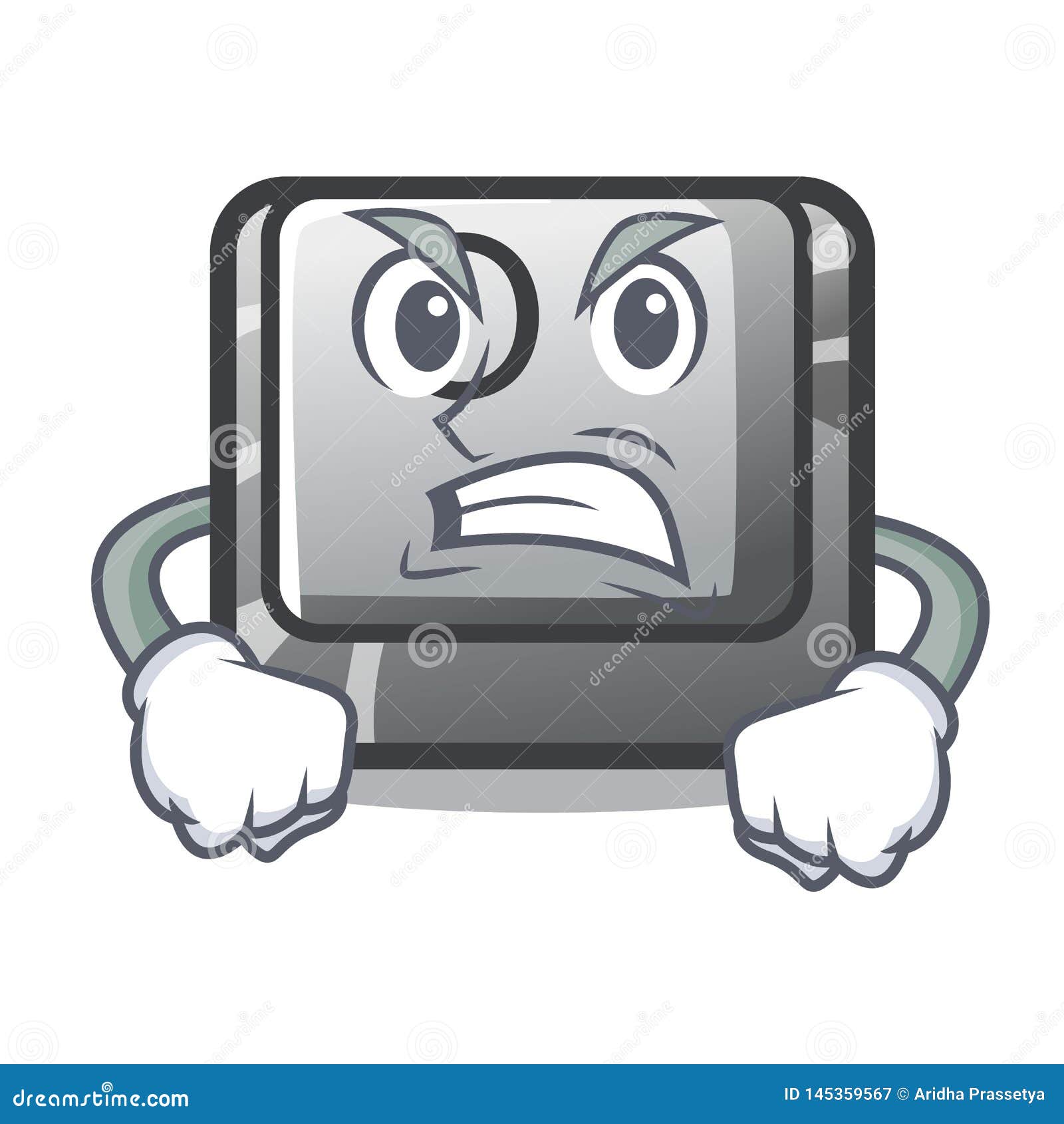 Angry Button O in the Cartoon Shape Stock Vector - Illustration of ...