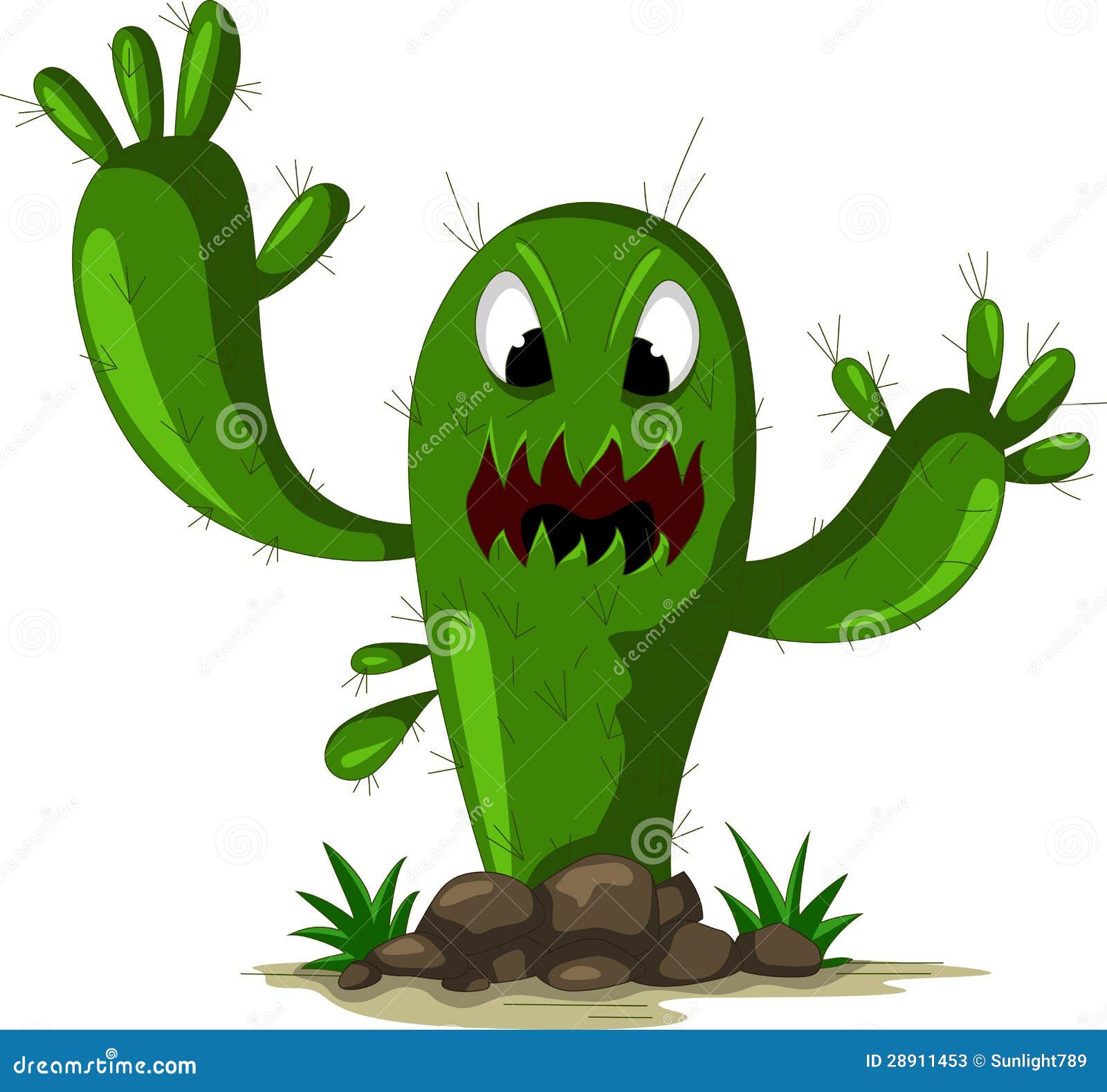 Angry cactus stock illustration. Illustration of graphic - 28911453