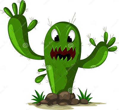 Angry cactus stock illustration. Illustration of graphic - 28911453