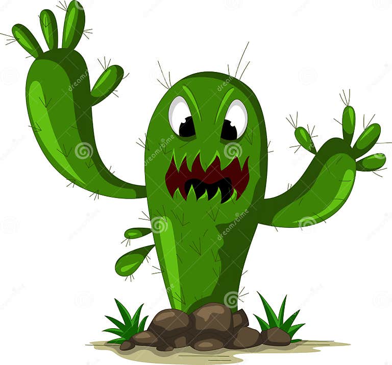 Angry cactus stock illustration. Illustration of graphic - 28911453