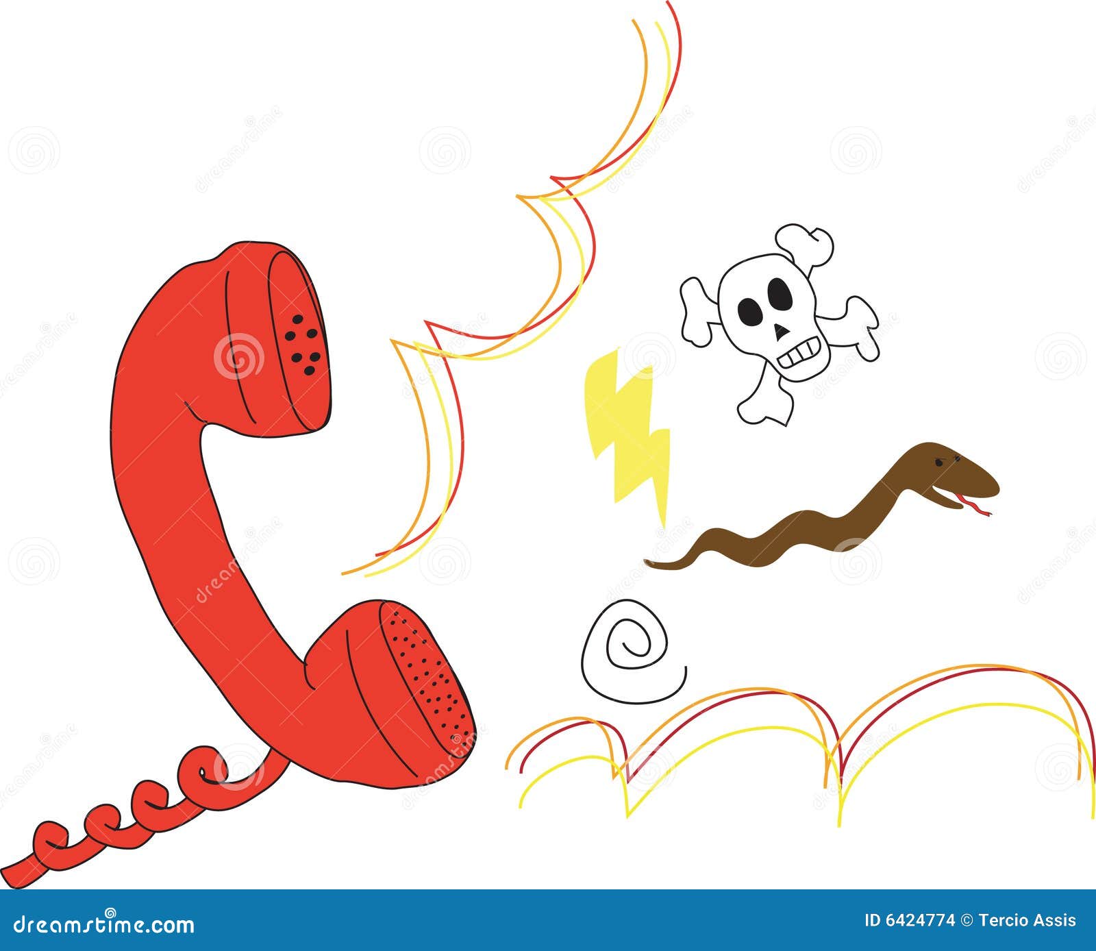 Angry Call stock vector. Illustration of hang, difficult - 6424774
