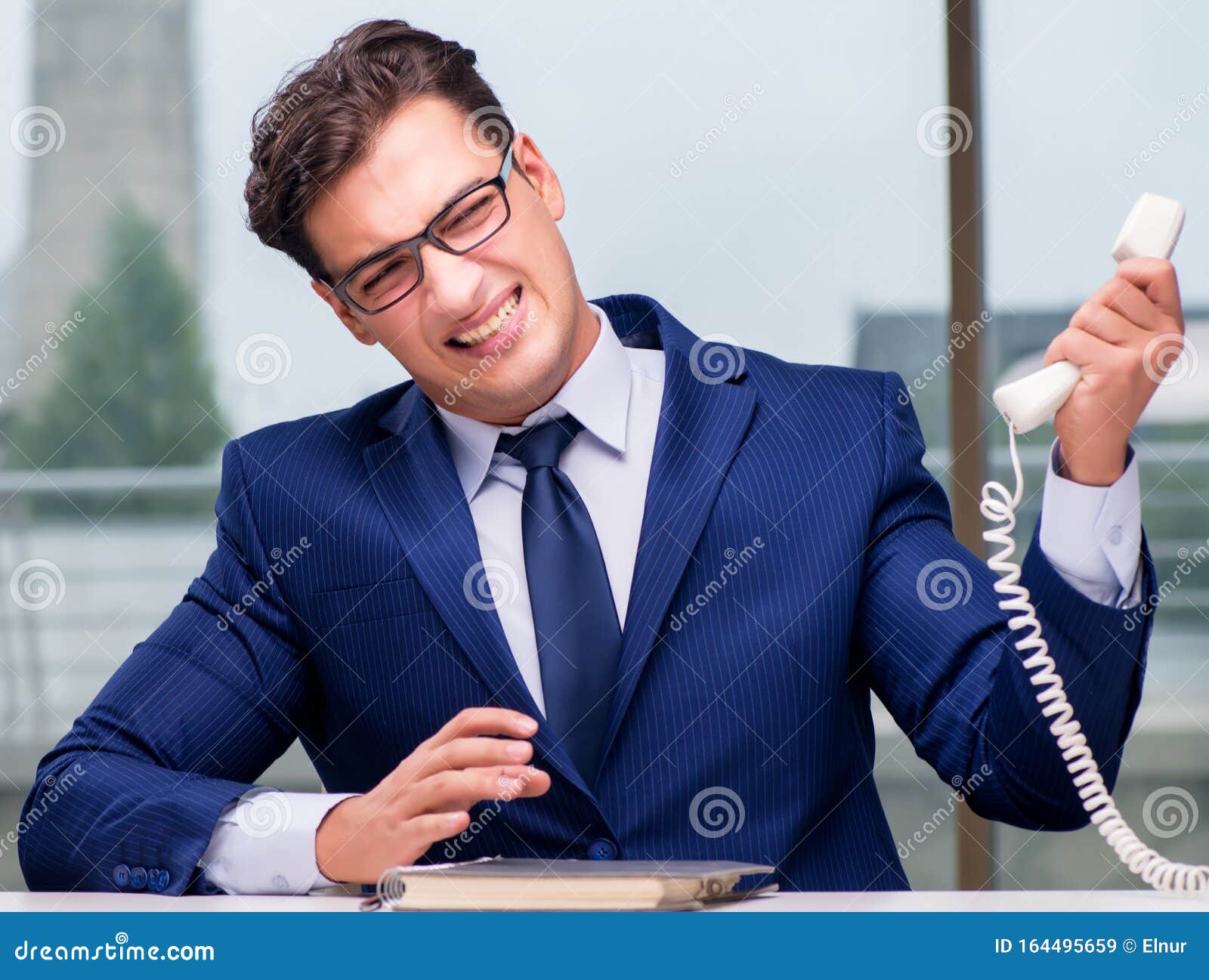 Angry Call Center Employee Yelling at Customer Stock Image - Image of ...