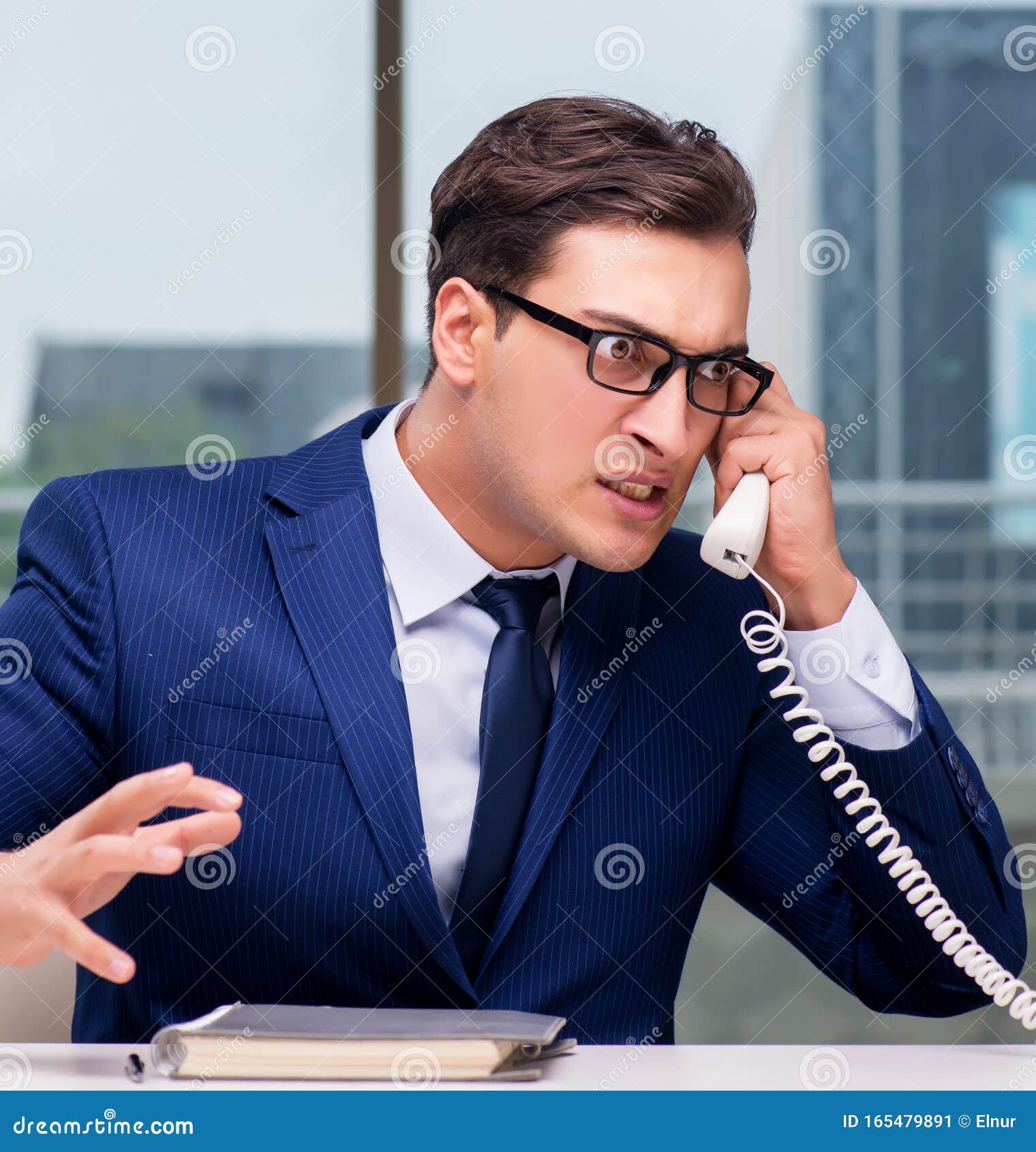 Angry Call Center Employee Yelling at Customer Stock Image - Image of ...