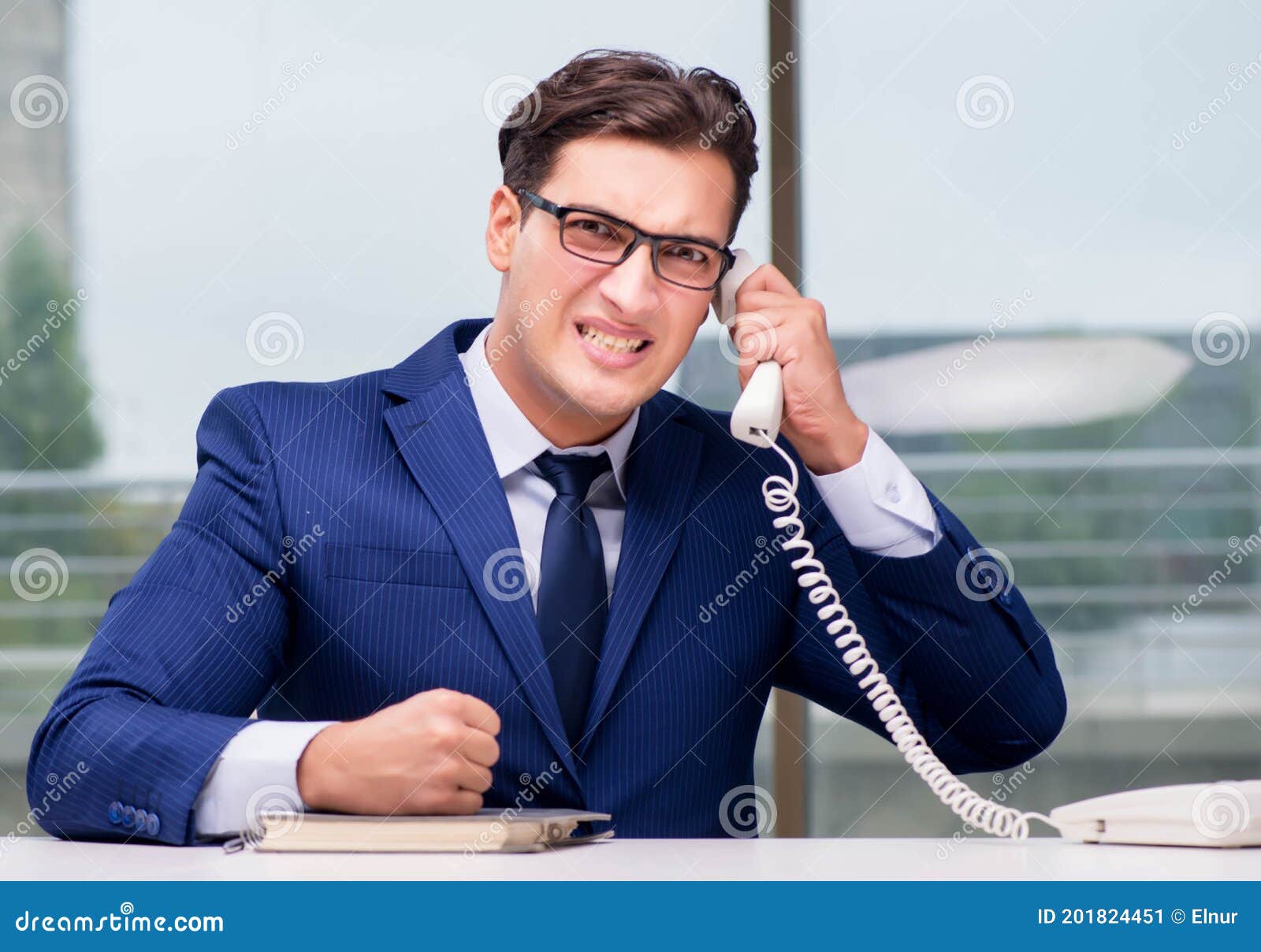 Angry Call Center Employee Yelling at Customer Stock Image - Image of ...