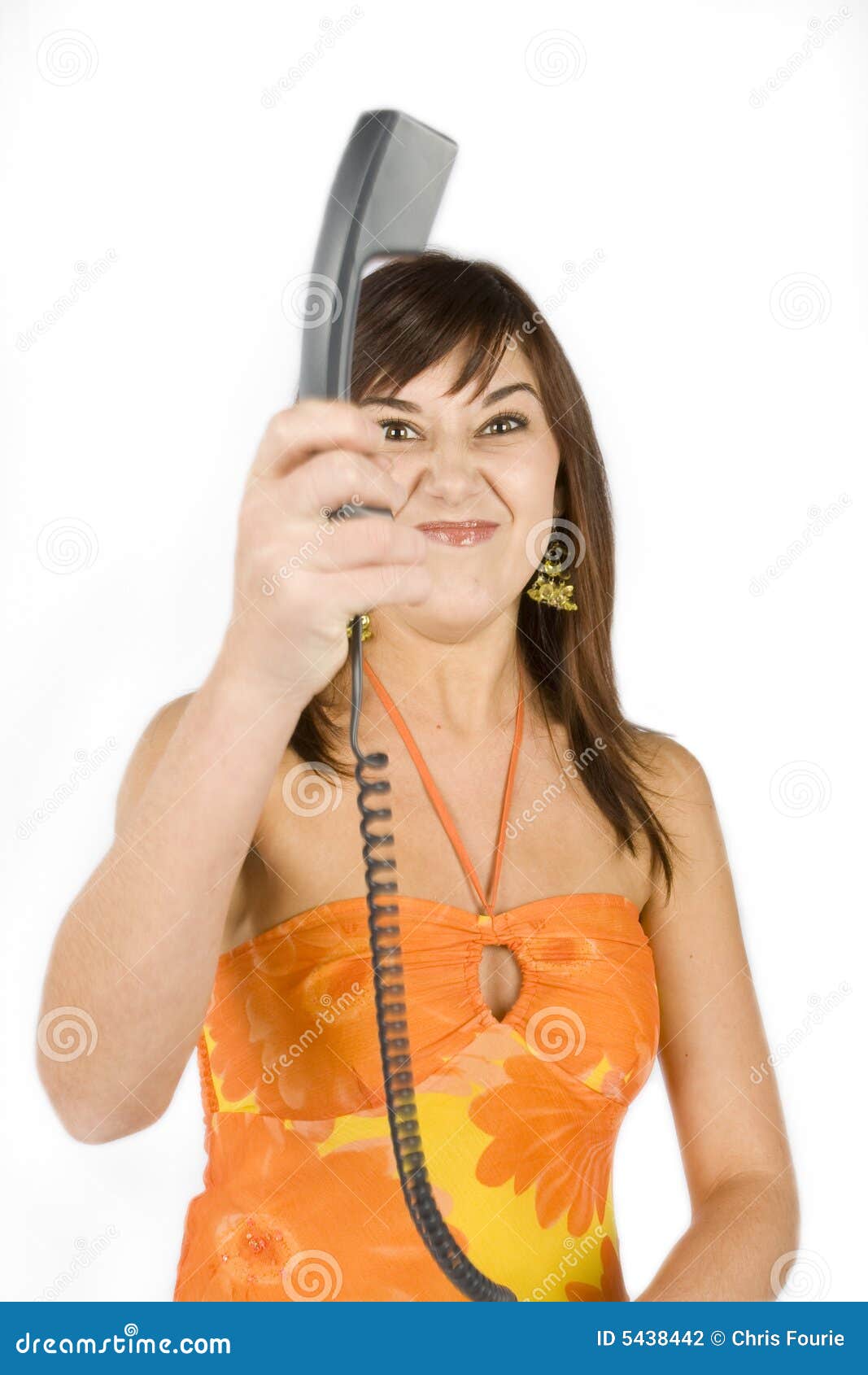 Angry Caller stock photo. Image of model, communication - 5438442