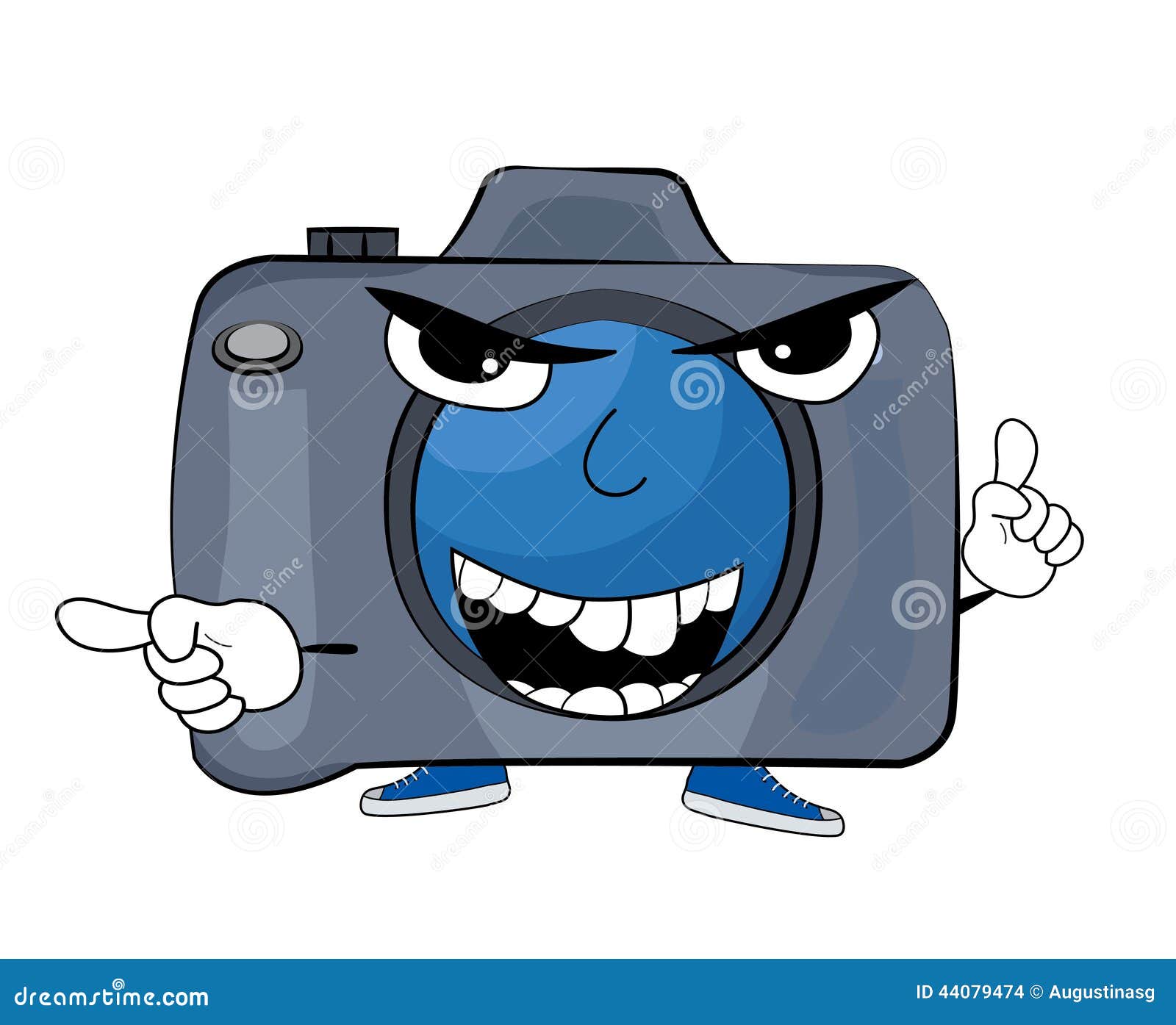 Angry Camera cartoon stock illustration. Illustration of digital - 44079474