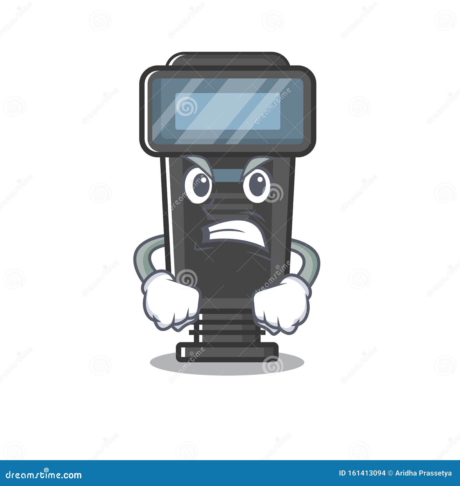 Angry Camera Flash in a Cartoon Bag Stock Vector - Illustration of ...