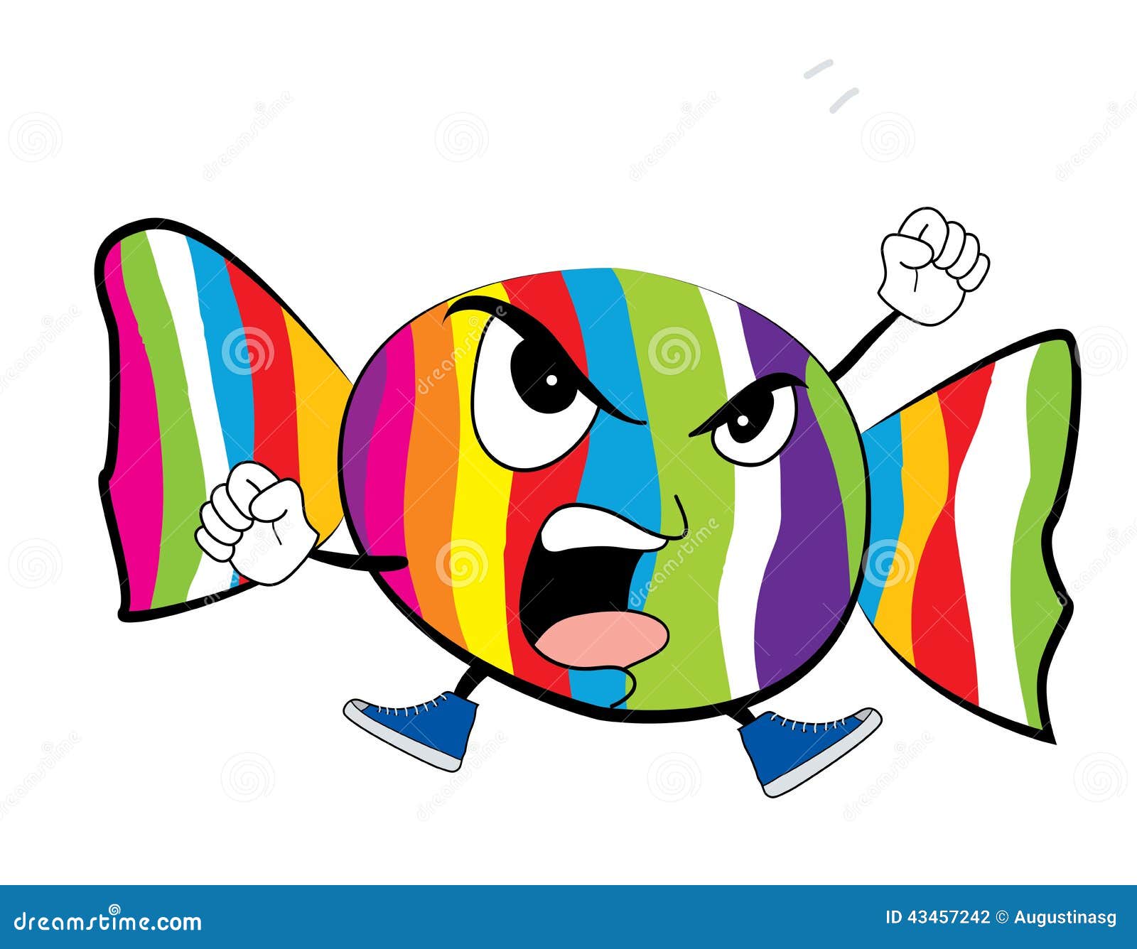 Angry Candy Cartoon Stock Illustration - Image: 43457242