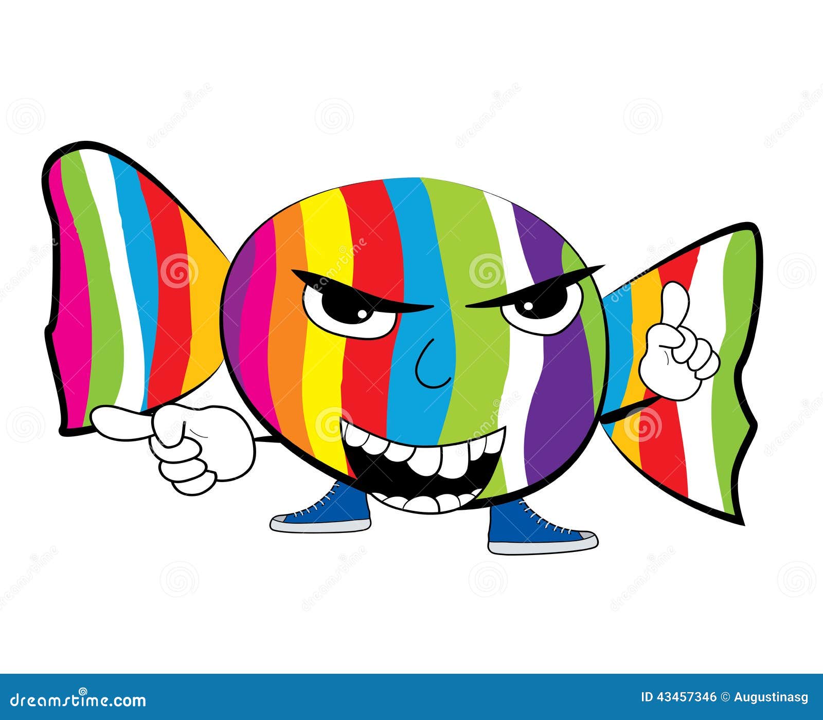 Angry Candy Cartoon Stock Illustration | CartoonDealer.com #43457242