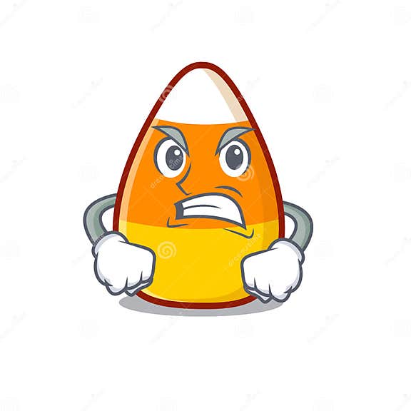 Angry Candy Corn in a Mascot Jar Stock Vector - Illustration of angry ...