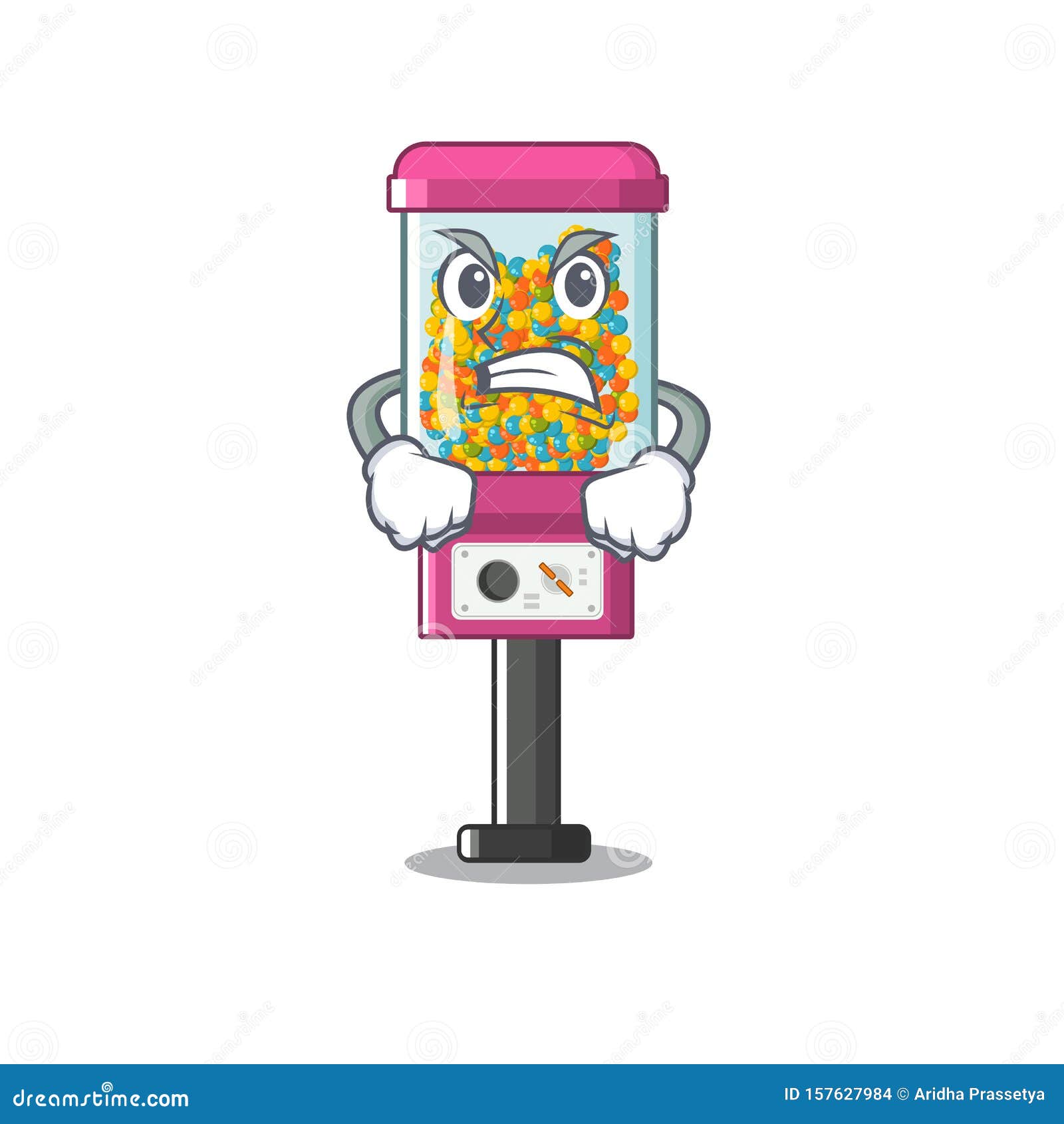 Angry Candy Vending Machine with the Character Stock Vector ...