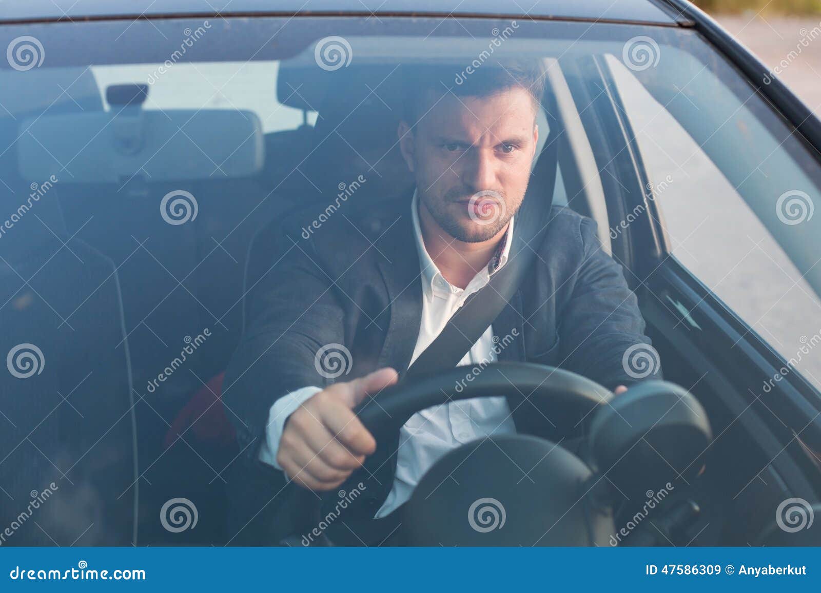 Angry car driver stock image. Image of drive, expressions - 47586309