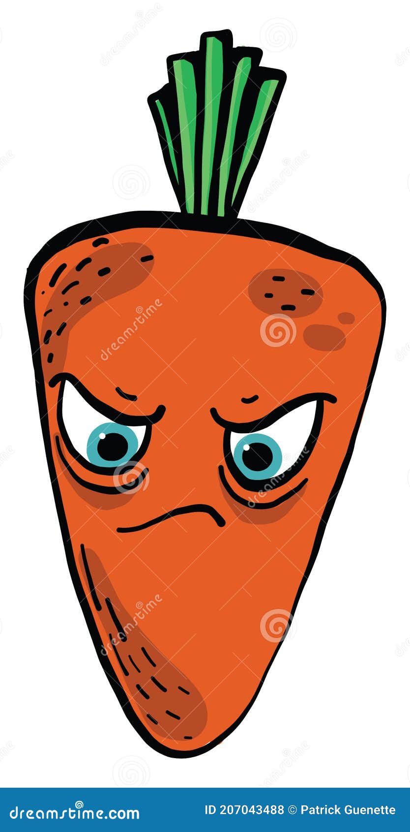 Angry Carrot, Illustration, Vector Stock Vector - Illustration of ...