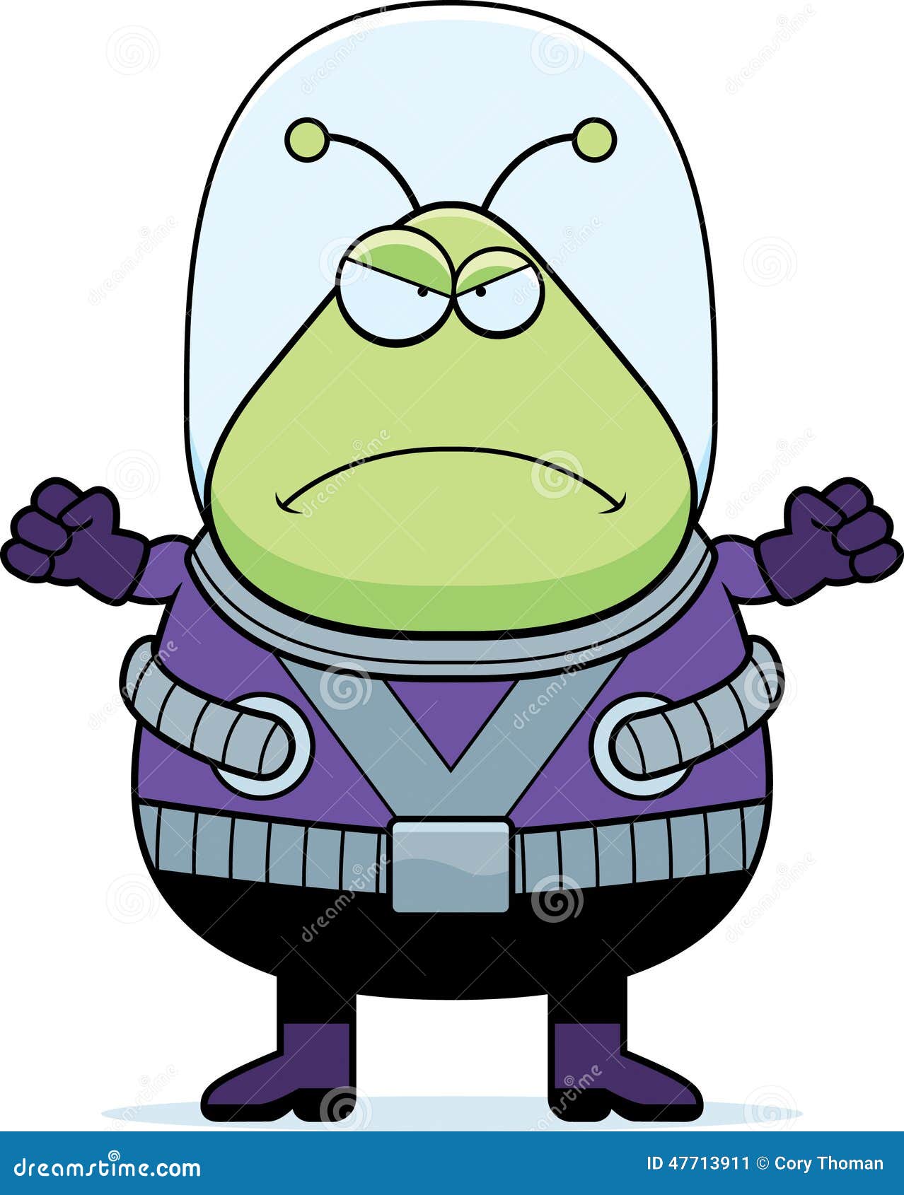 Angry Cartoon Alien stock vector. Illustration of upset - 47713911