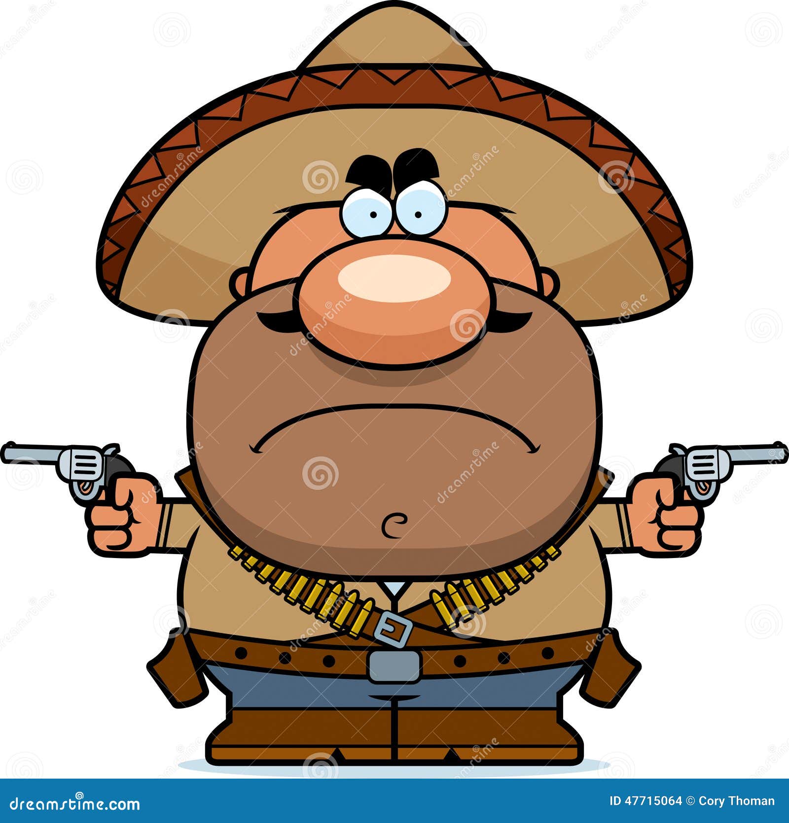 Angry Cartoon Bandito stock vector. Illustration of people - 47715064