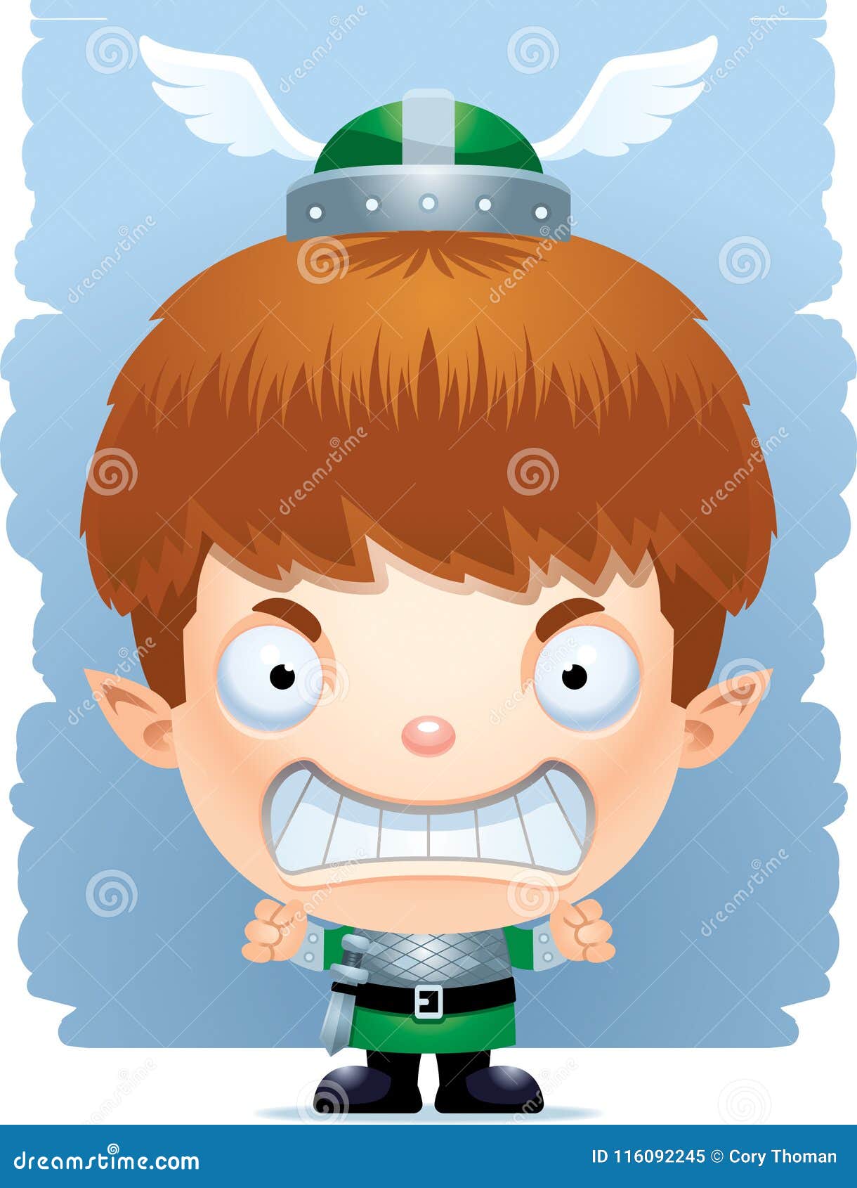 Angry Cartoon Boy Elf stock vector. Illustration of cartoon - 116092245