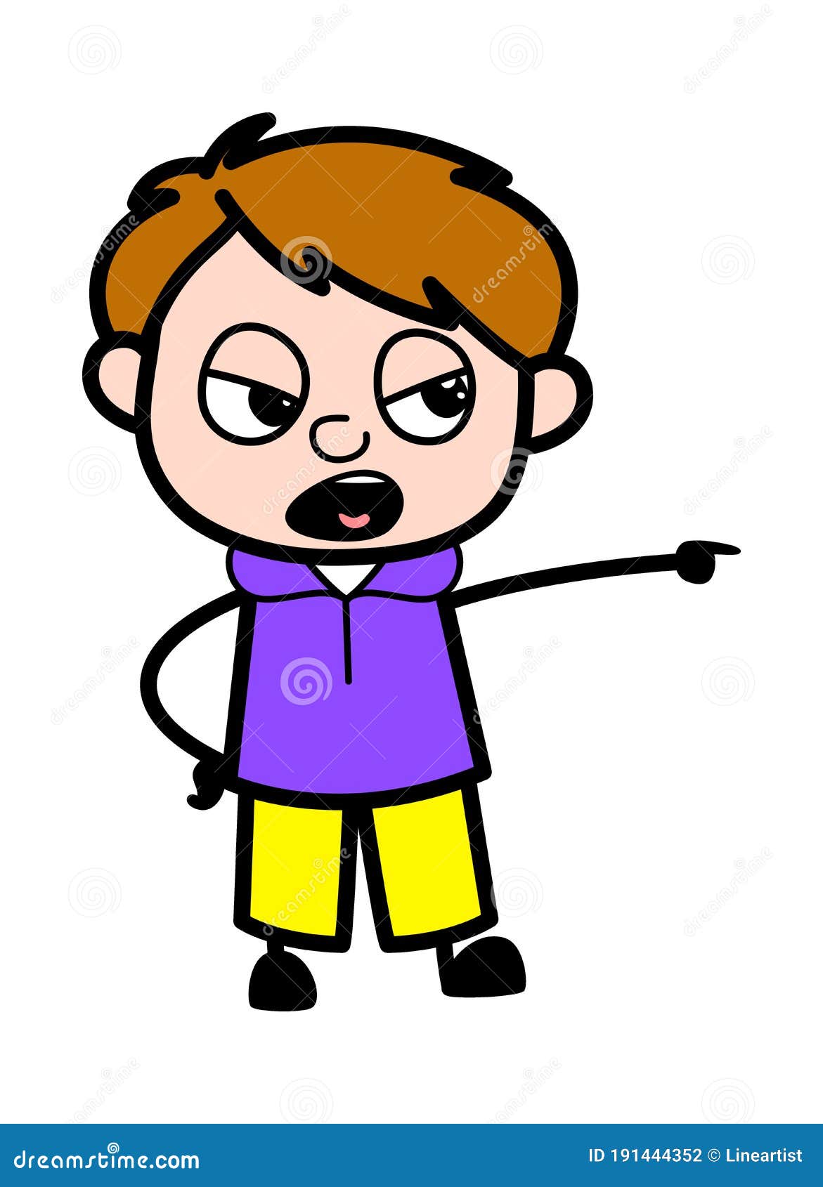 Angry Cartoon Boy Shouting stock illustration. Illustration of cartoon ...
