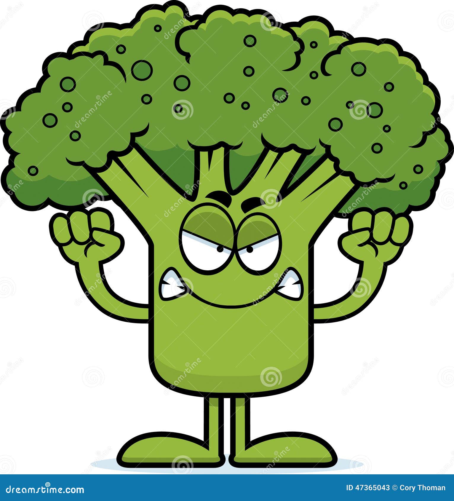 Angry Cartoon Broccoli stock vector. Illustration of clip - 47365043