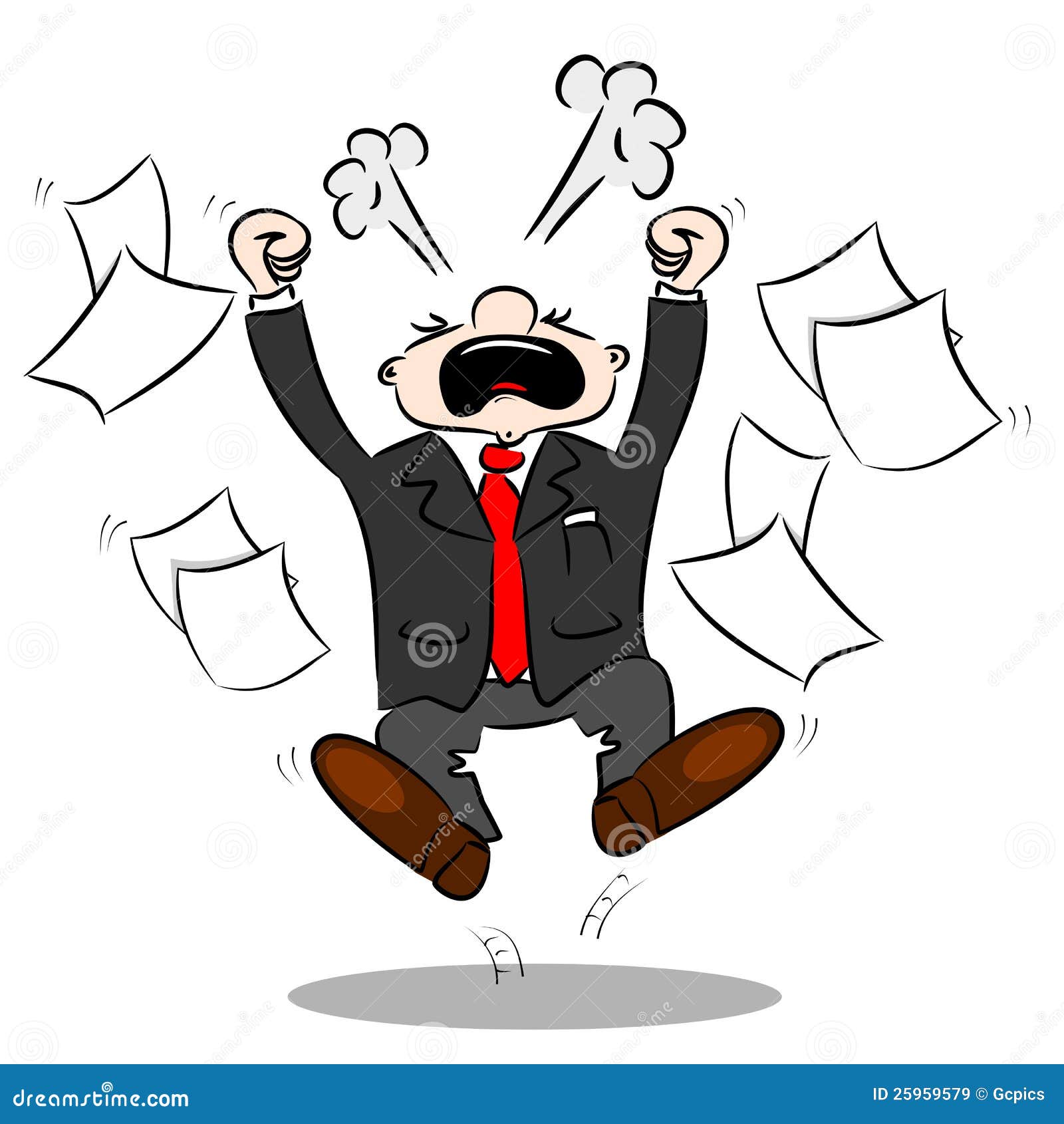 An Angry Cartoon Businessman Stock Vector - Illustration of angry ...