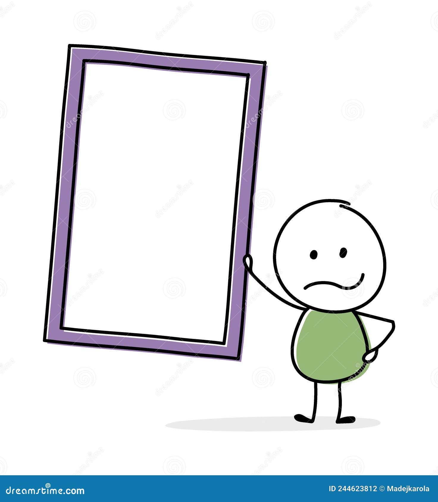 Angry Cartoon Businessman with Empty Plate Icon. Vector Stock Vector ...